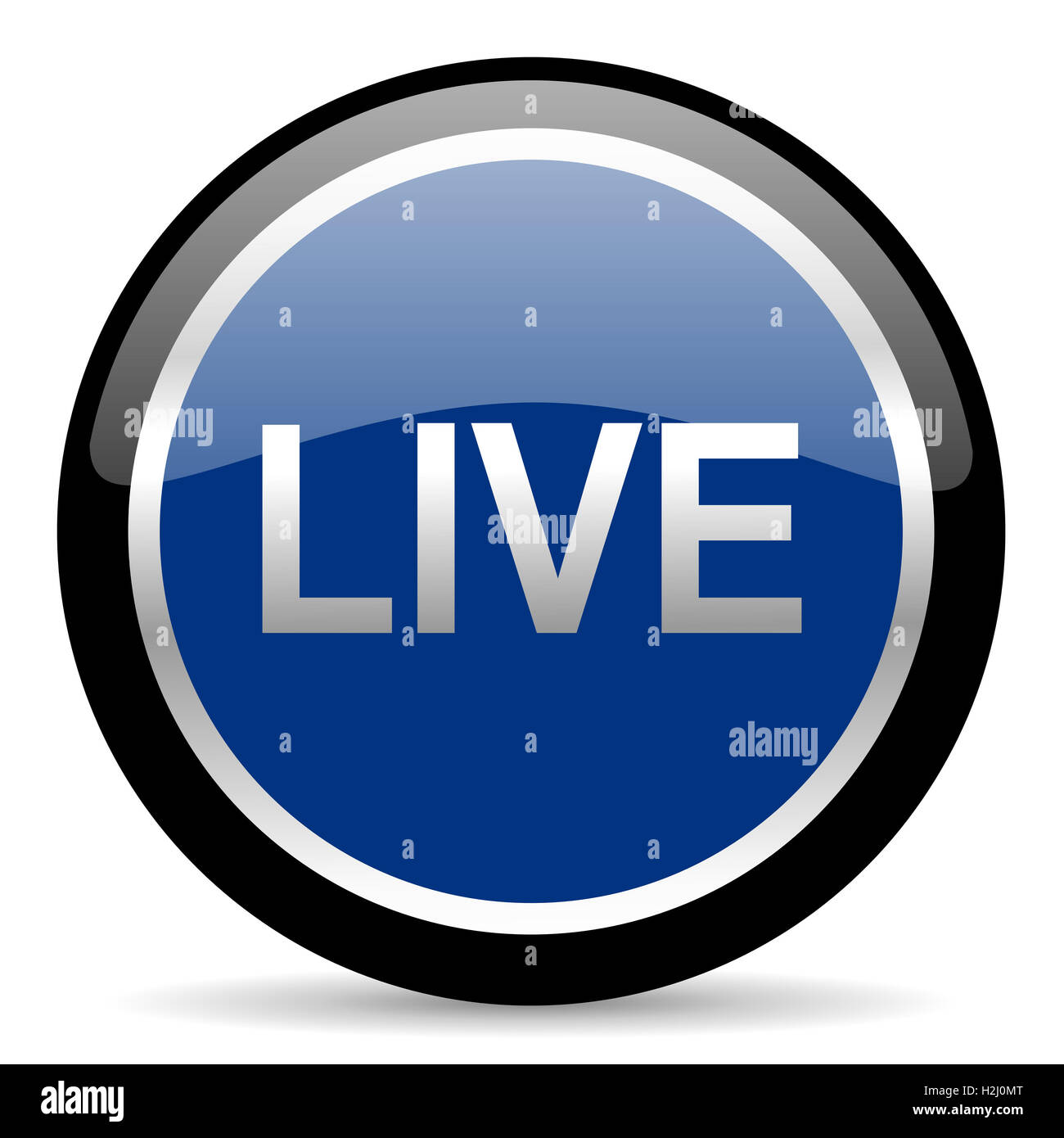 Live icon blue website hi-res stock photography and images - Alamy