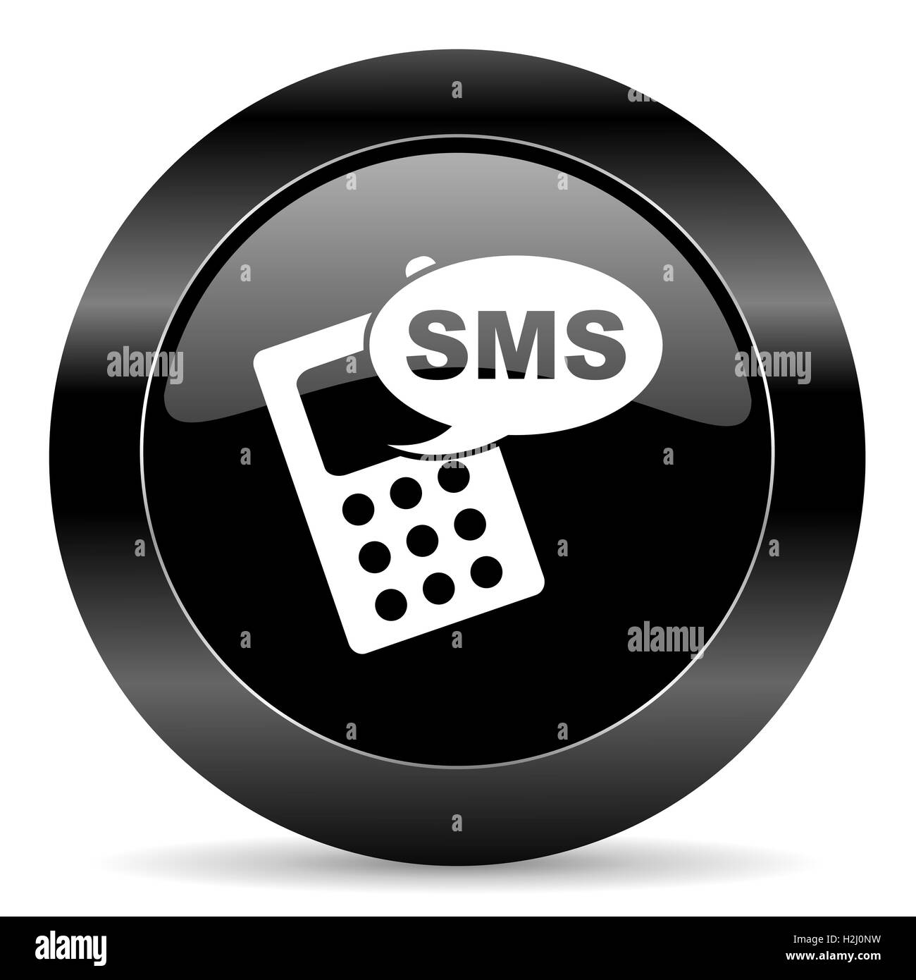 Sms icon Black and White Stock Photos & Images - Alamy