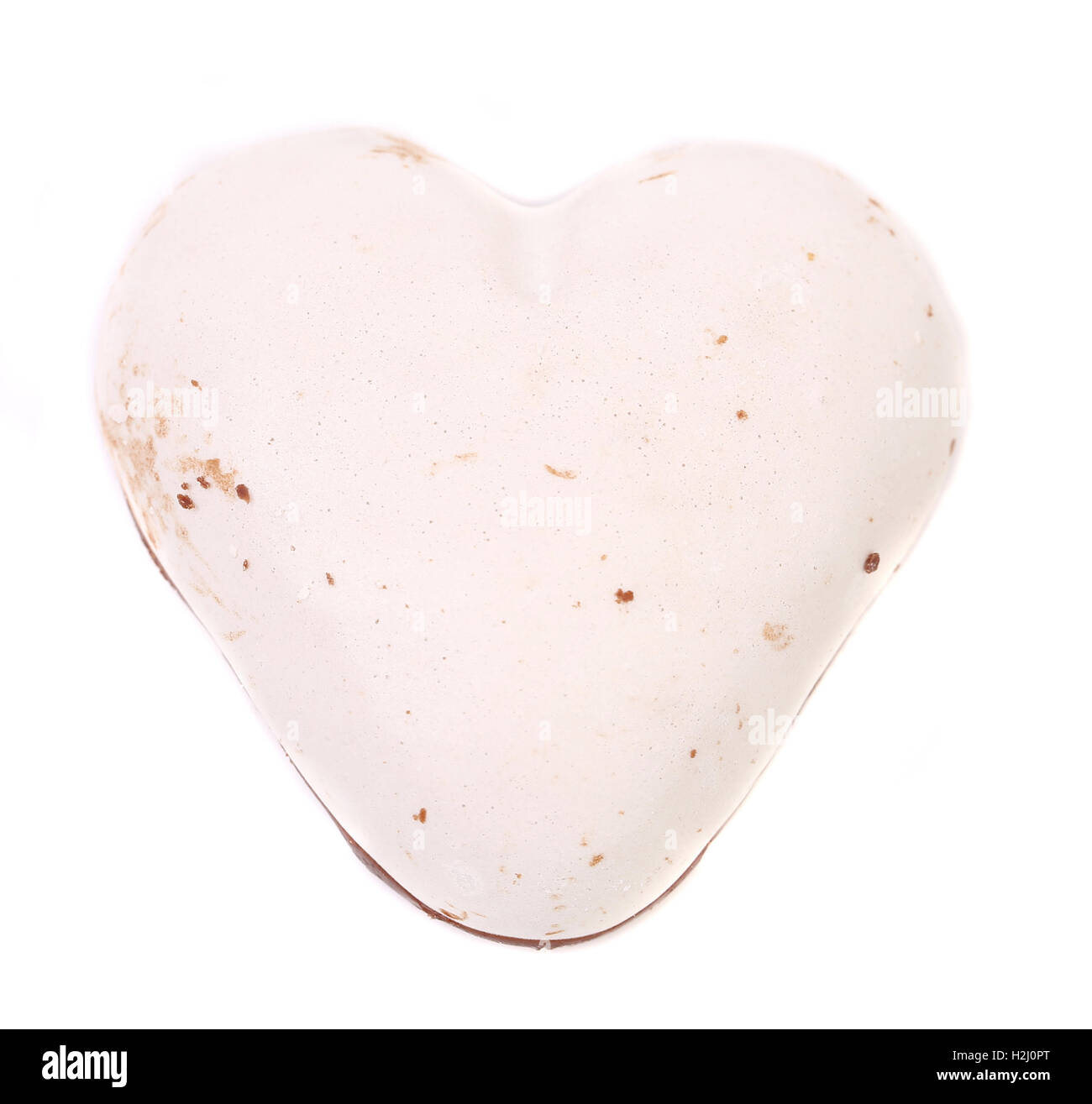 Close up of white chocolate heart Stock Photo - Alamy