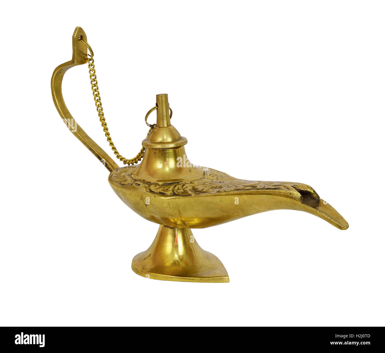 Gold genie lamp Stock Photo - Alamy