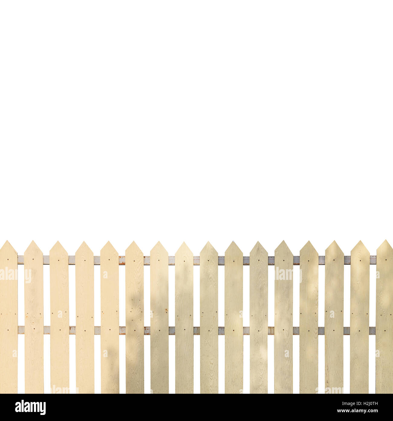 White fences on white background Stock Photo - Alamy