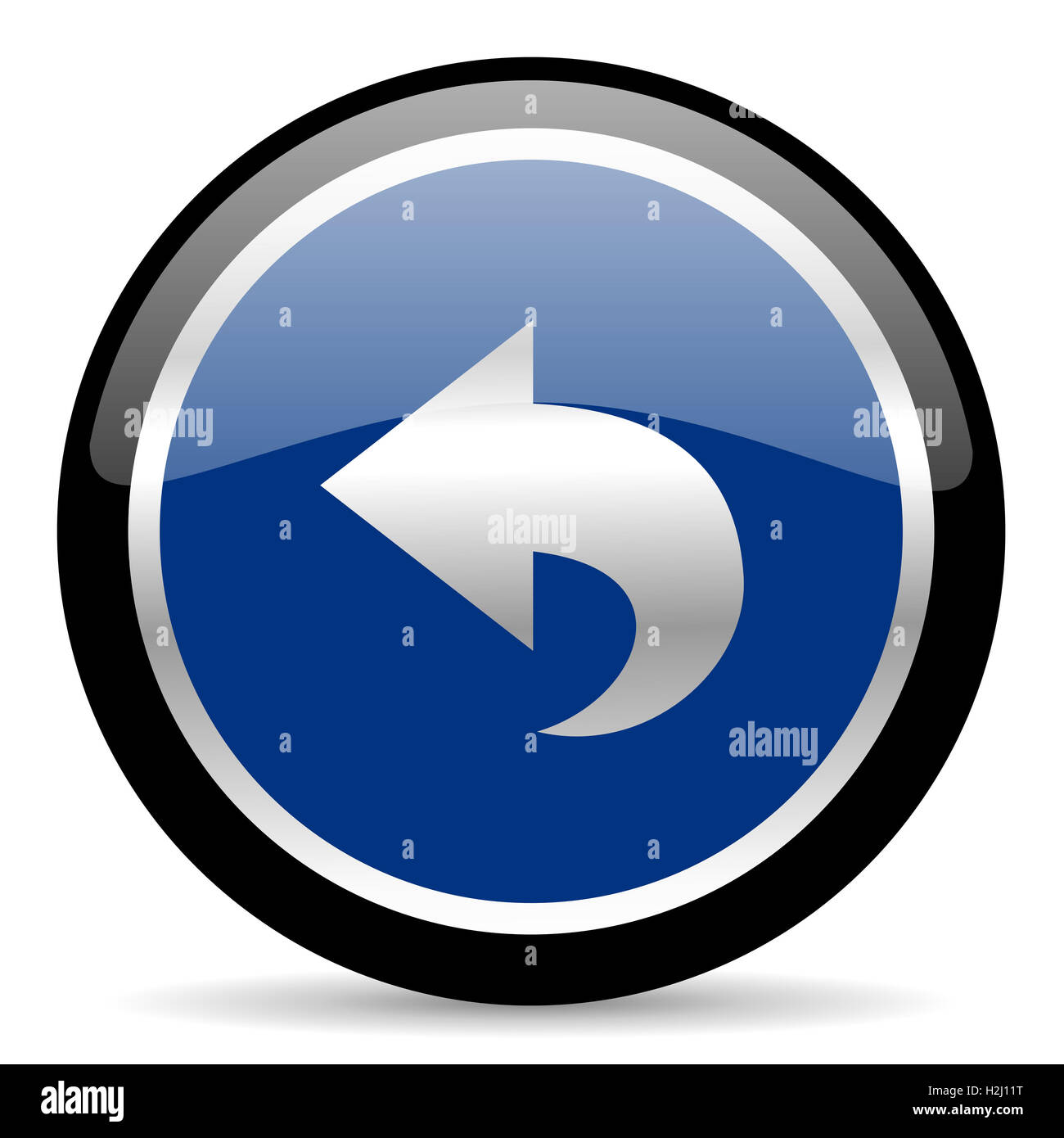 Go back button icon hi-res stock photography and images - Alamy