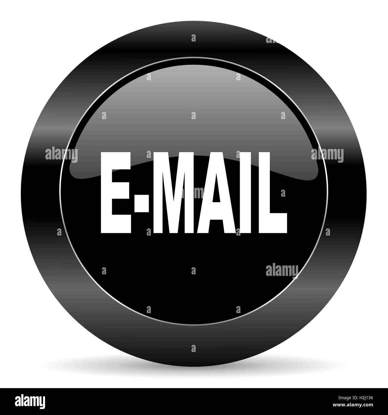Contact us email icon glossy Black and White Stock Photos & Images - Alamy