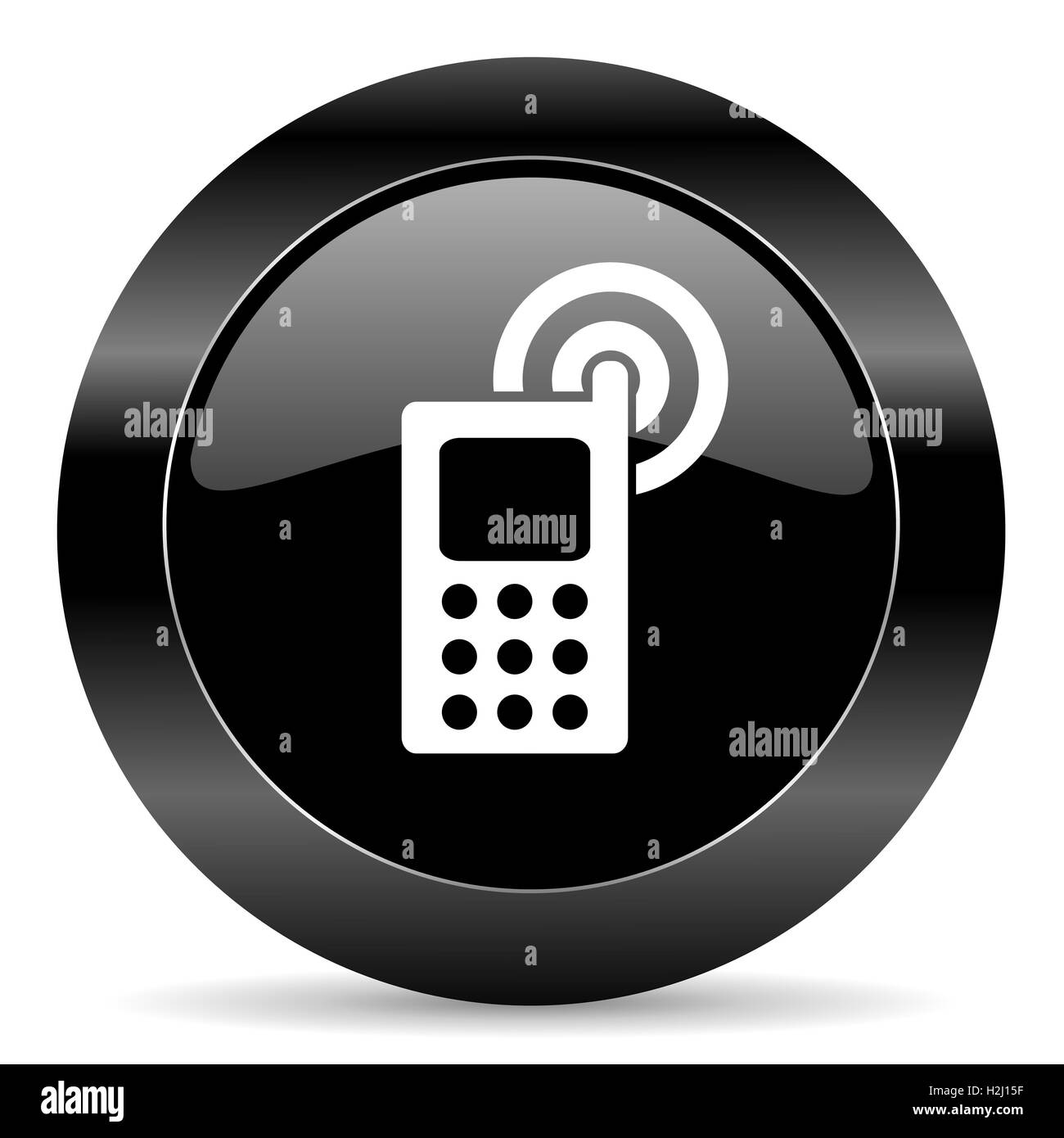 Phone call line icon Black and White Stock Photos & Images - Alamy