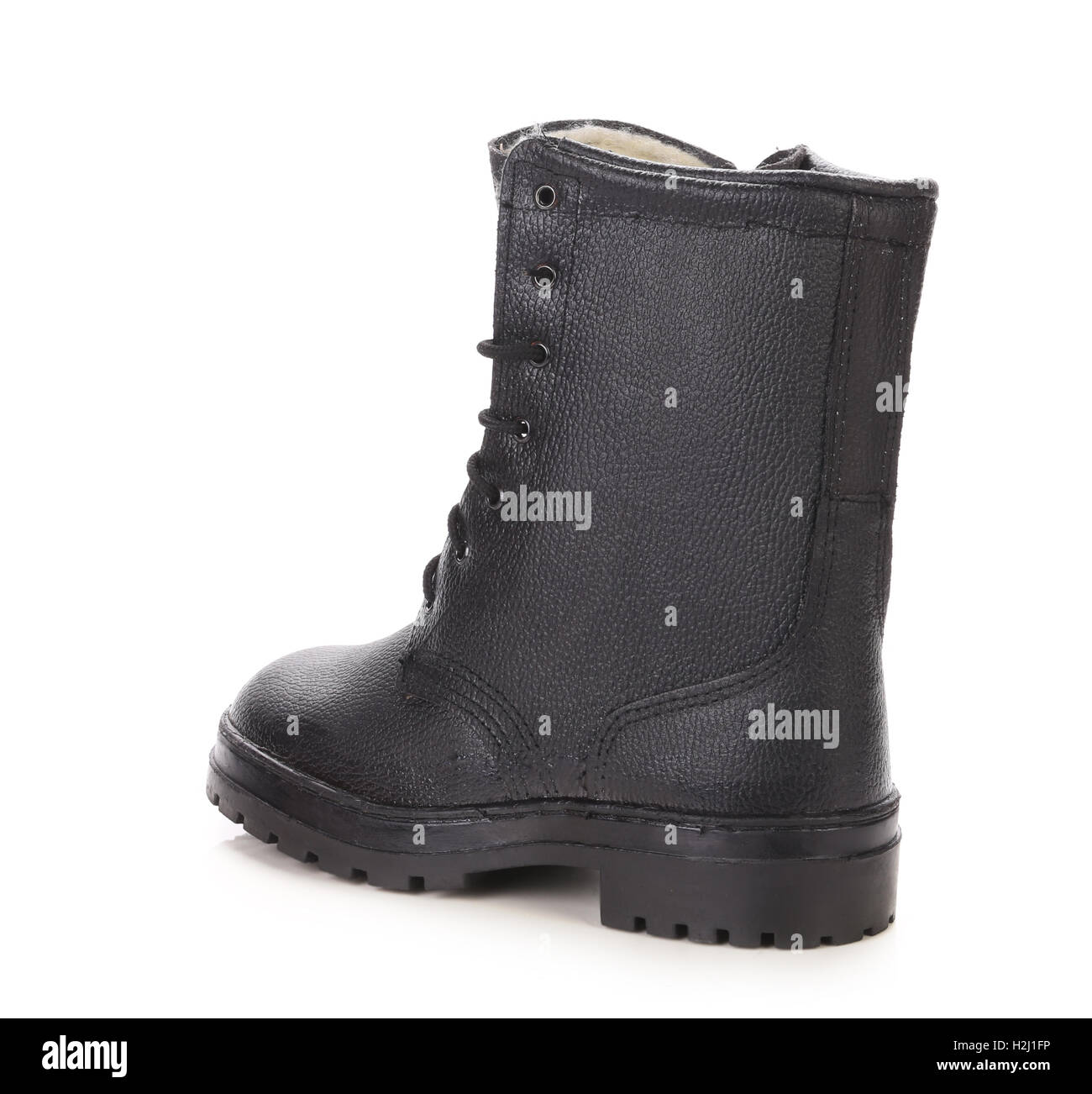 Side view of leather man's boot Stock Photo - Alamy