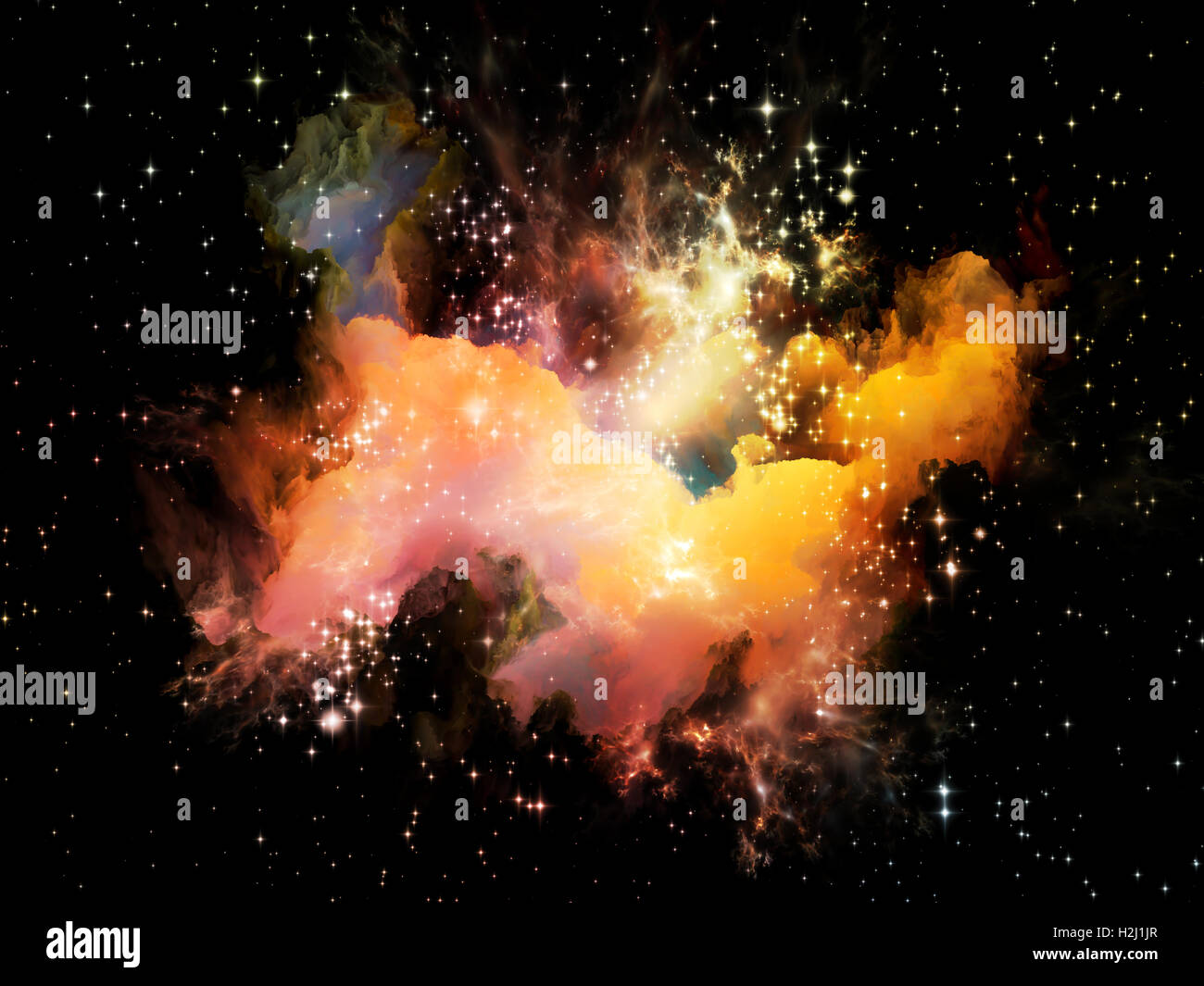 Virtual Orion nebula Stock Photo - Alamy