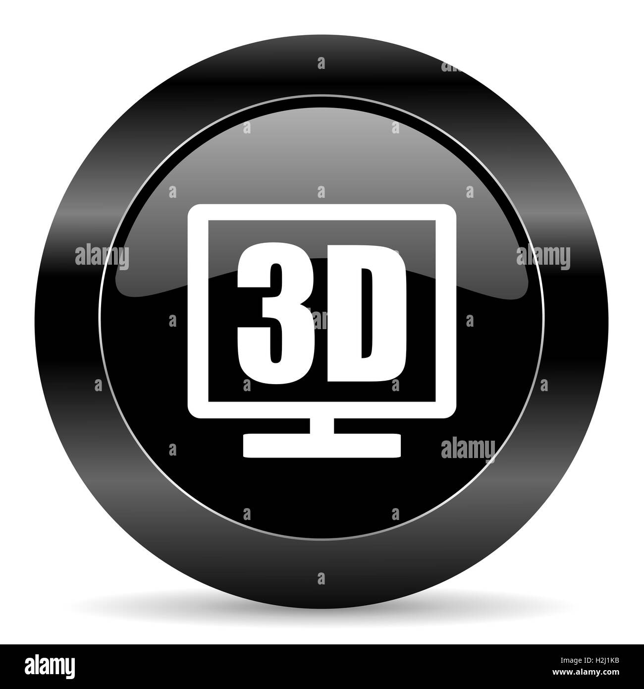 3d display icon Black and White Stock Photos & Images - Alamy