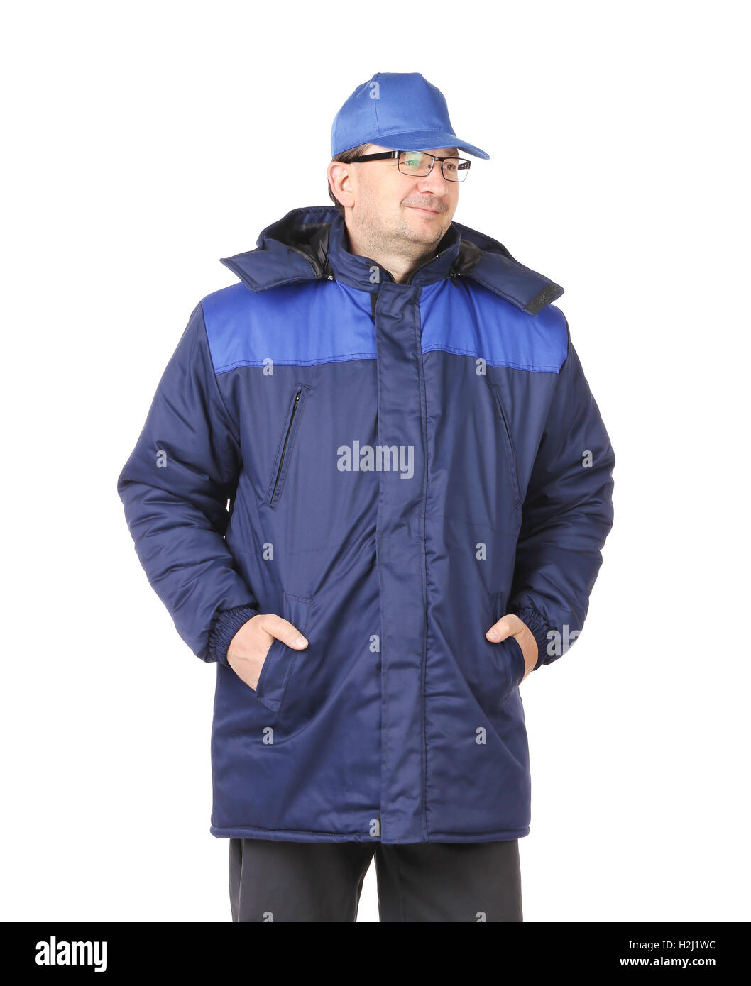 Man in jacket glasses hi-res stock photography and images - Alamy