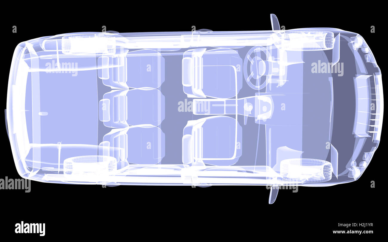 X ray concept car top view hi-res stock photography and images - Alamy