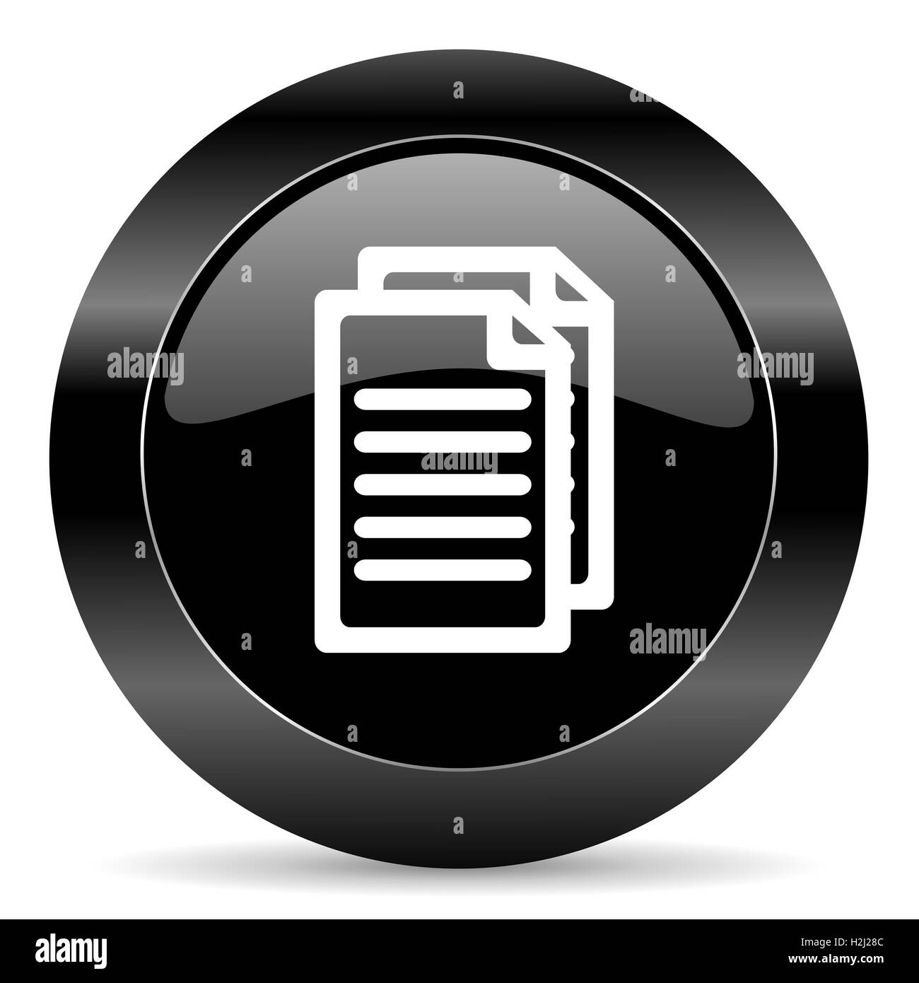 Office paper document icon Cut Out Stock Images & Pictures - Alamy
