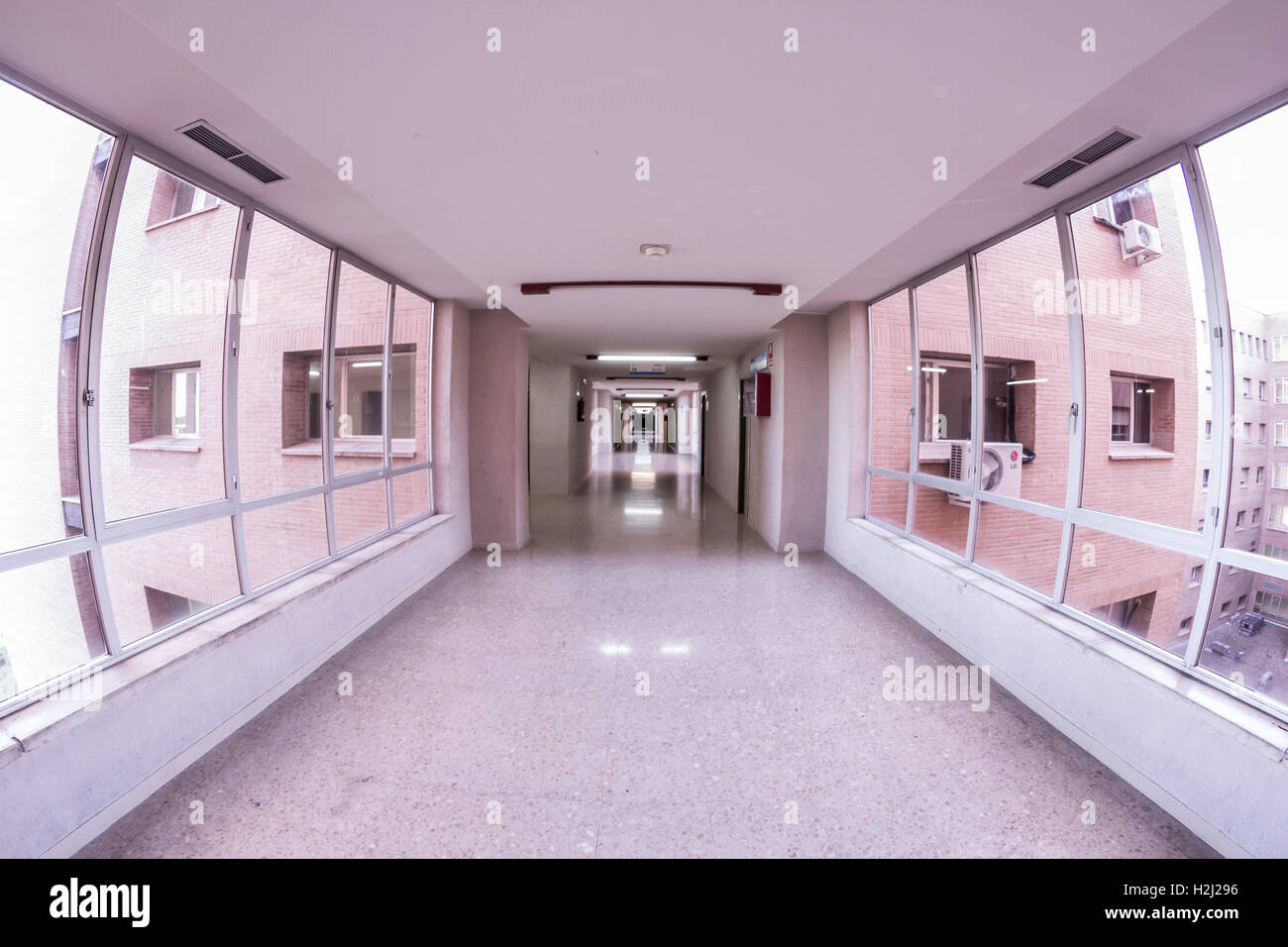 white hospital corridor, clean and hygienic space Stock Photo - Alamy