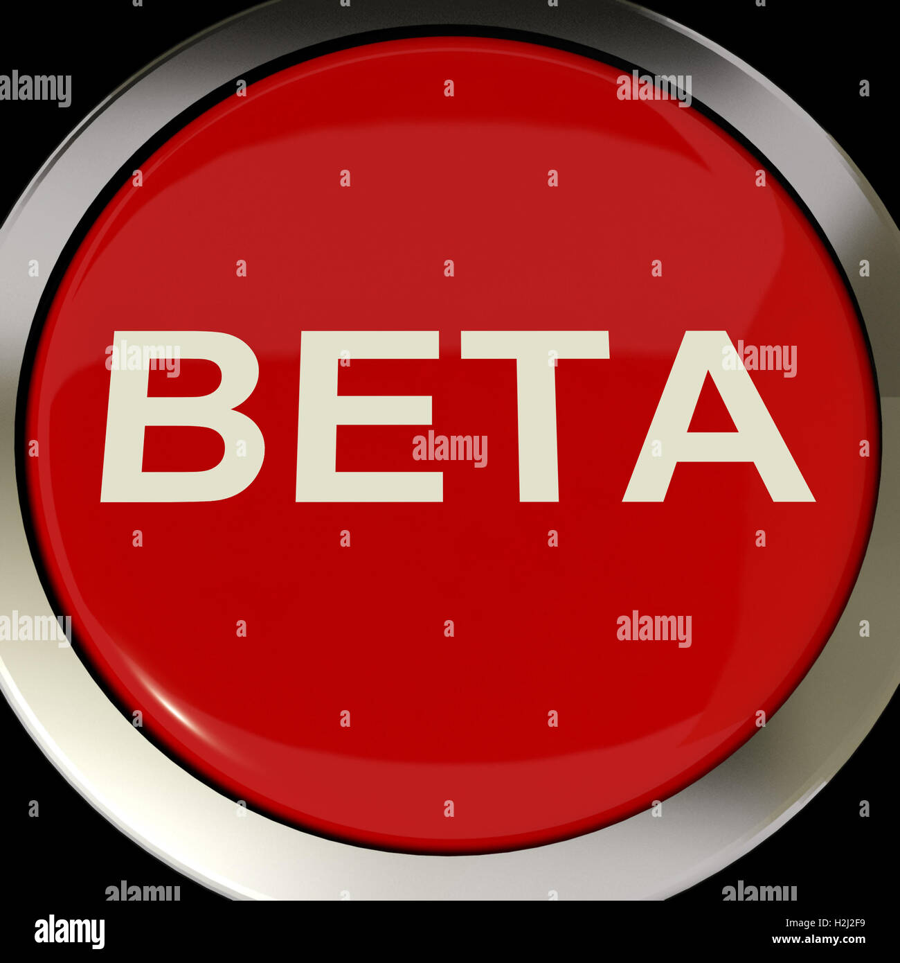 Beta Button Shows Development Or Demo Version Stock Photo - Alamy