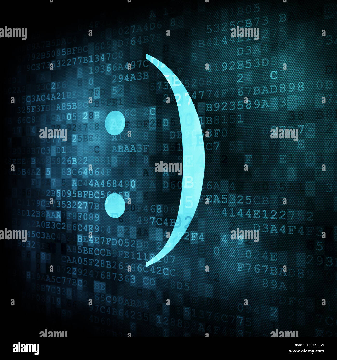 Emoticon on digital screen Stock Photo - Alamy