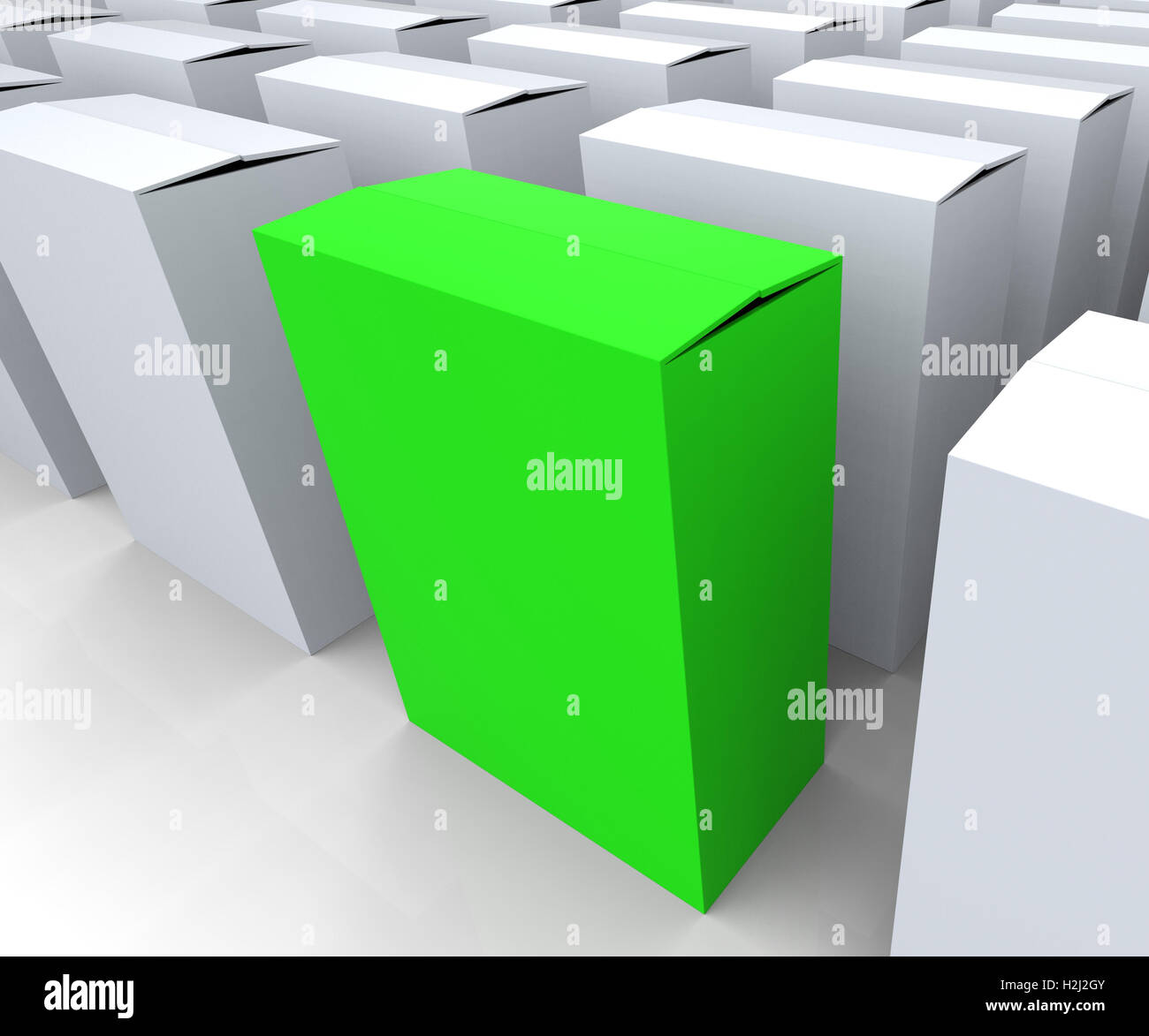 Blank Box Copyspace Means Stand Out Leader Or Individual Stock Photo ...