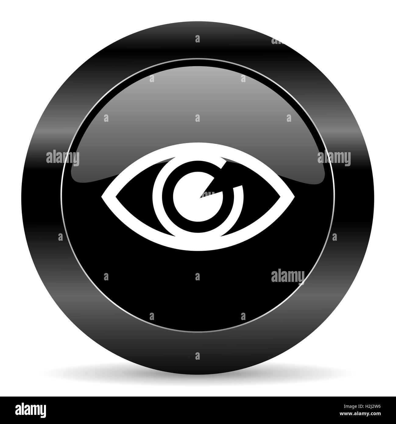 Eye icon Black and White Stock Photos & Images - Alamy