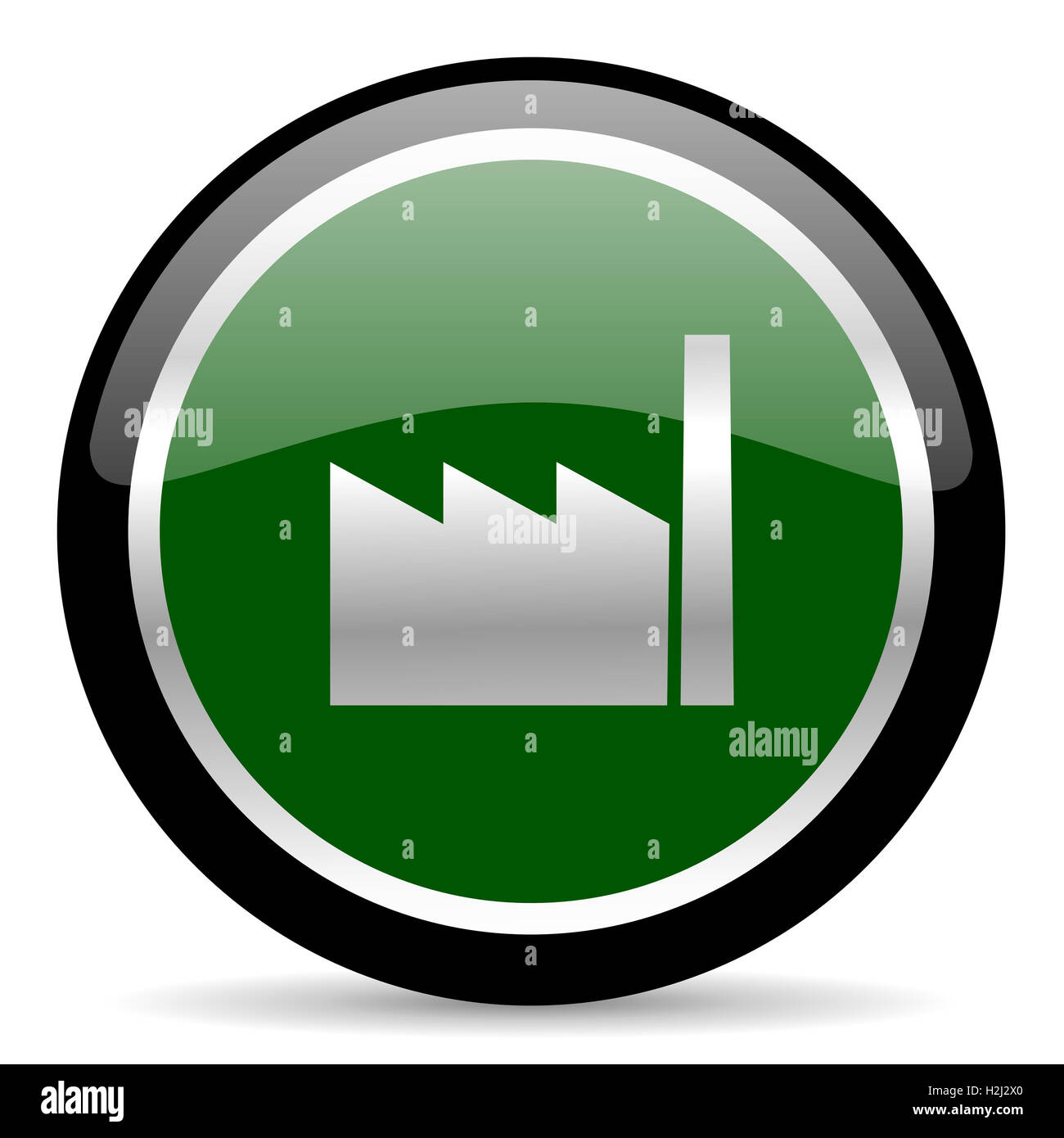 Green Factory Icon High Resolution Stock Photography and Images - Alamy