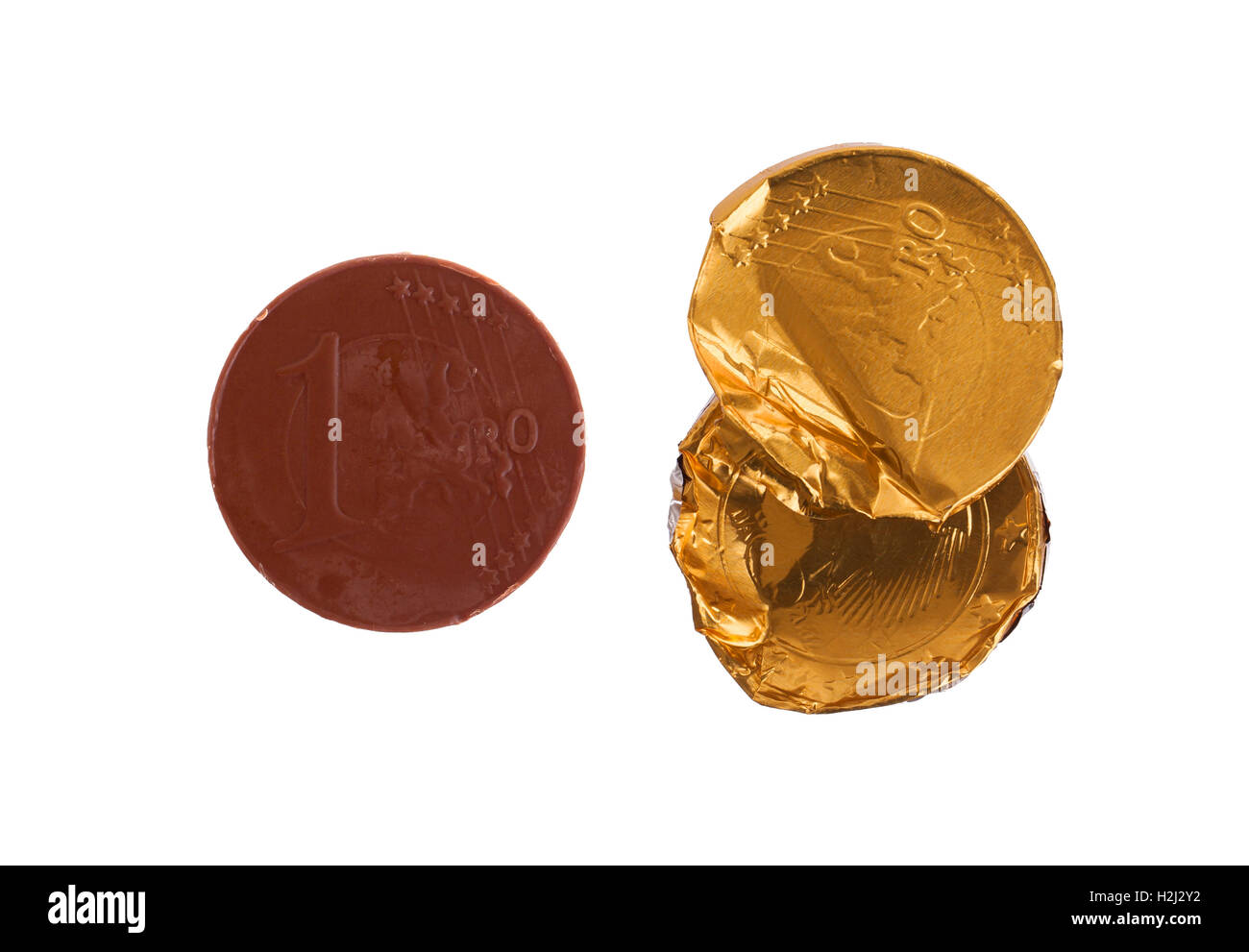 Euro currency, chocolate coins Stock Photo - Alamy