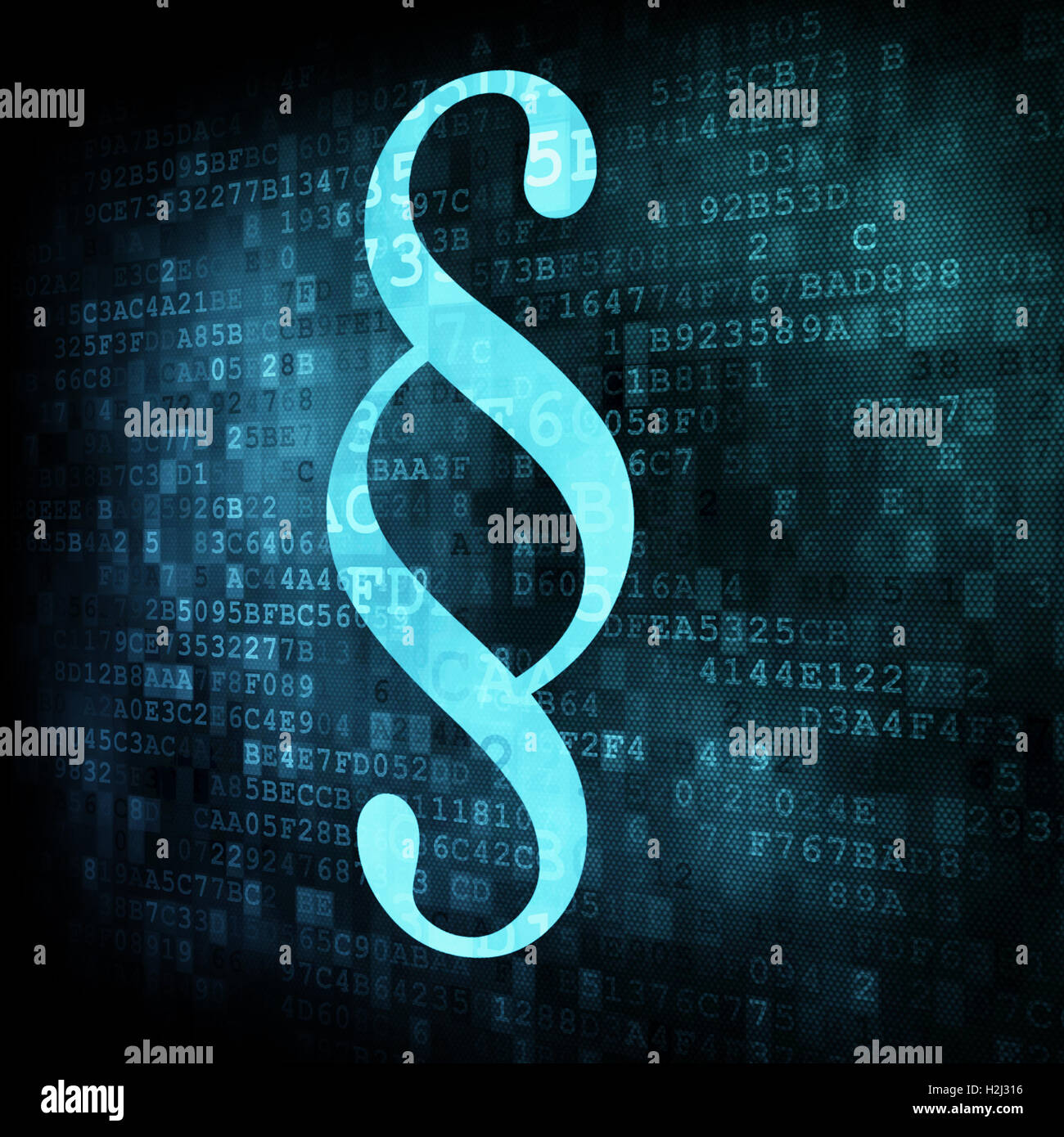 Paragraph symbol on digital screen Stock Photo - Alamy