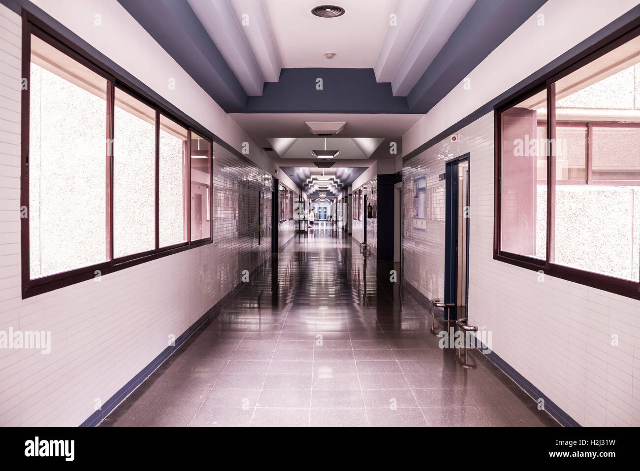white hospital corridor, clean and hygienic space Stock Photo - Alamy
