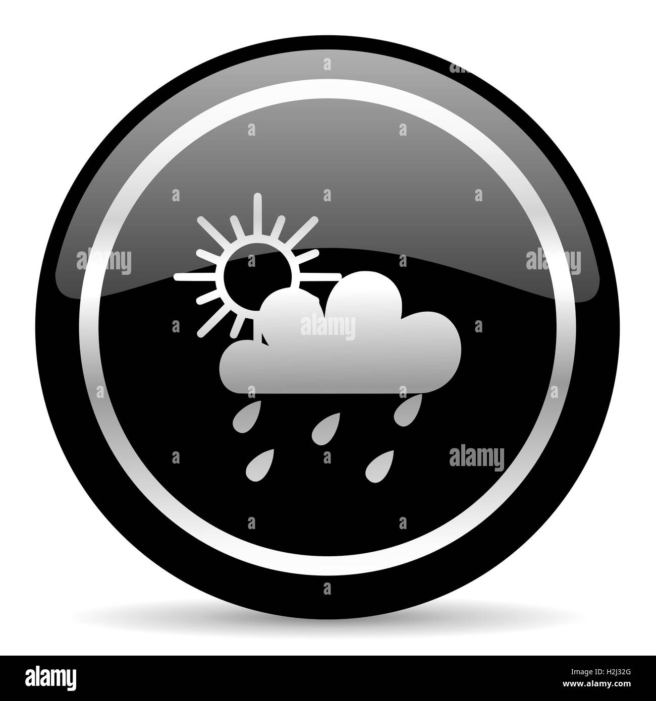 Raining icon Black and White Stock Photos & Images - Alamy