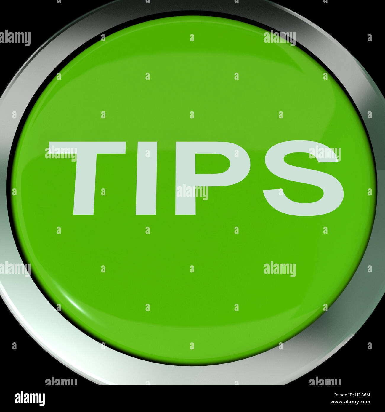 Tips Button Shows Help Suggestions Or Instructions Stock Photo - Alamy