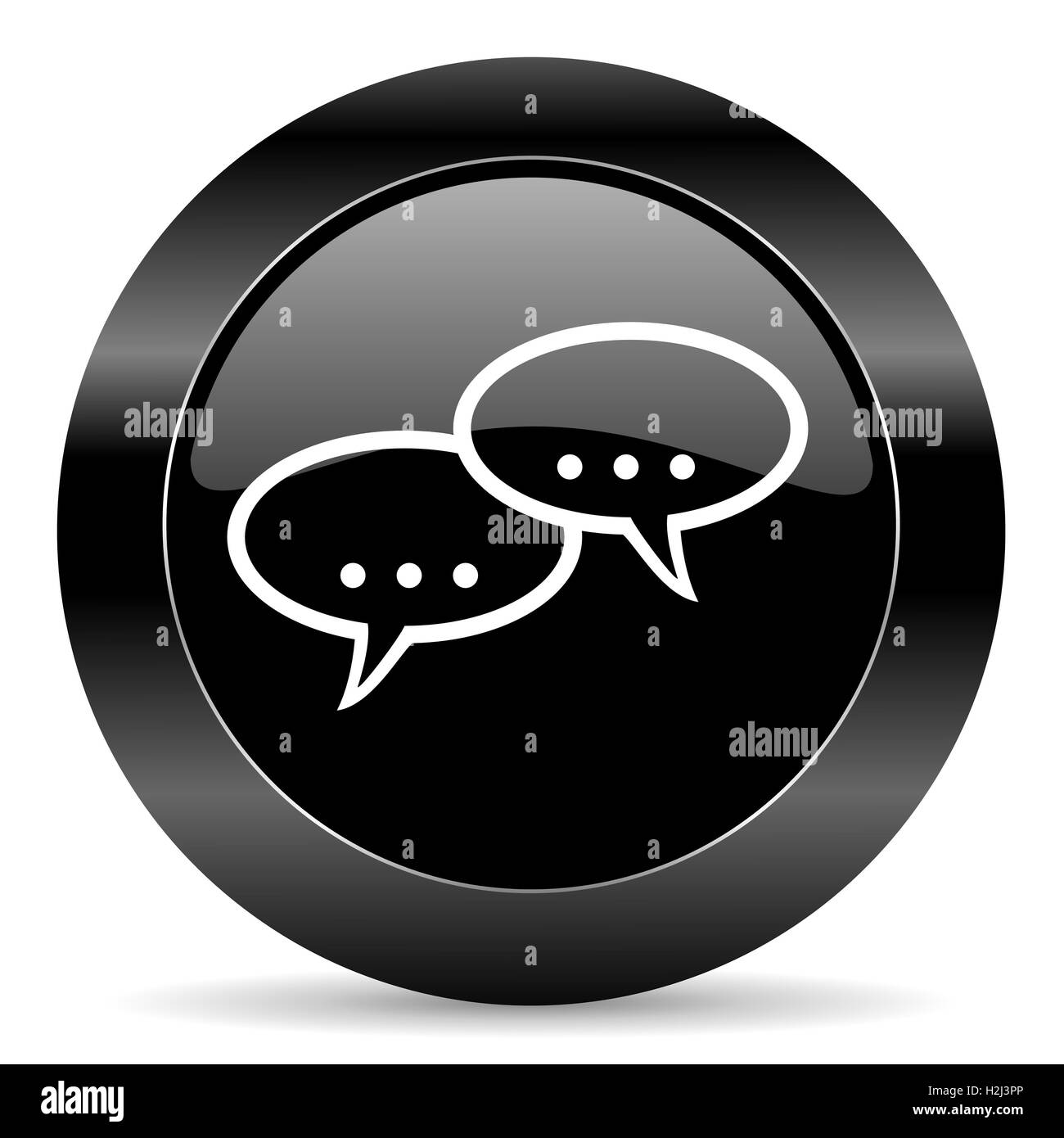 Chat icon internet forum Black and White Stock Photos & Images - Alamy