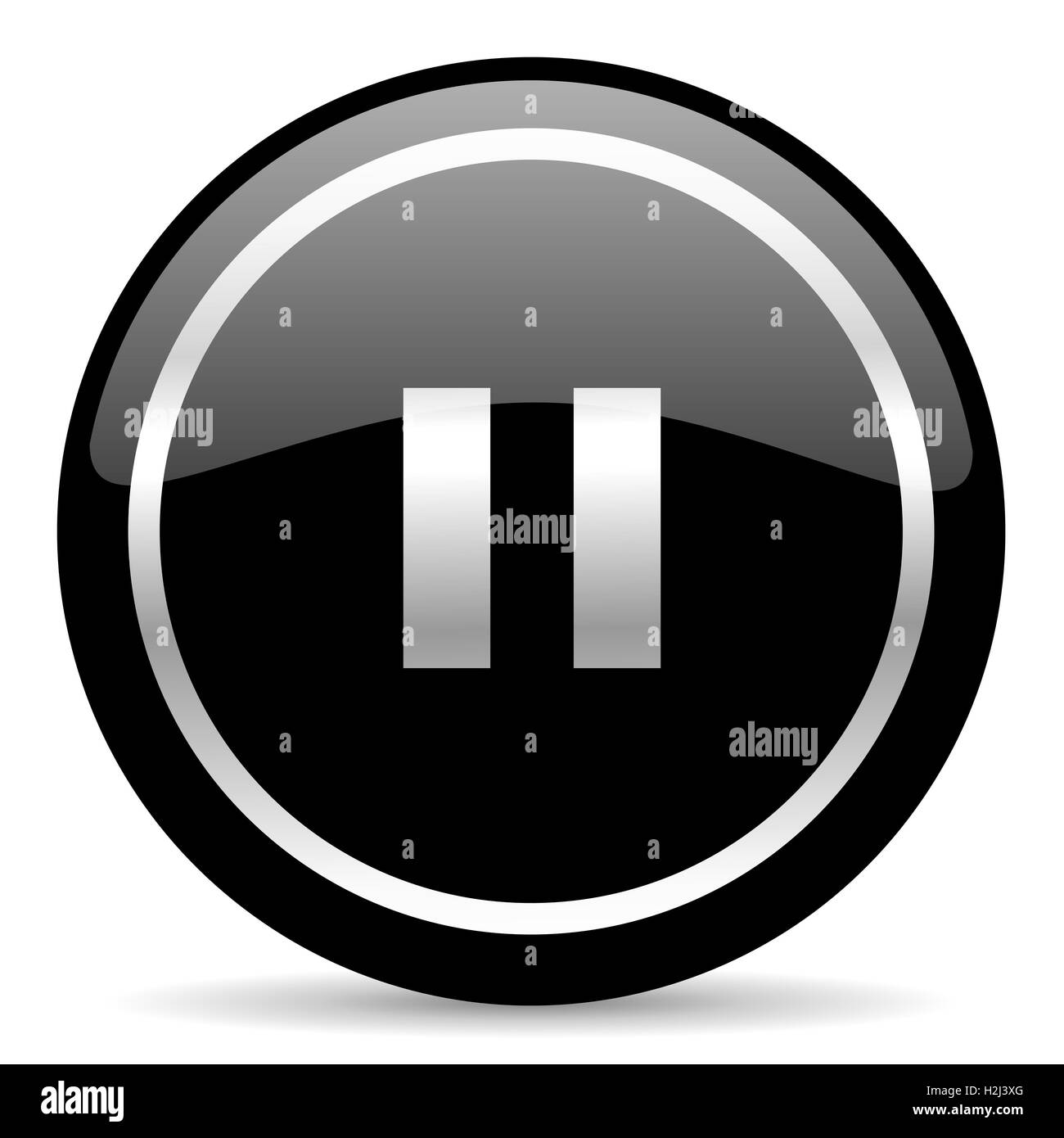 Pause button icon Cut Out Stock Images & Pictures - Alamy