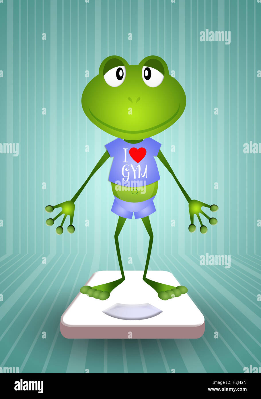 Frog on balance Stock Photo - Alamy