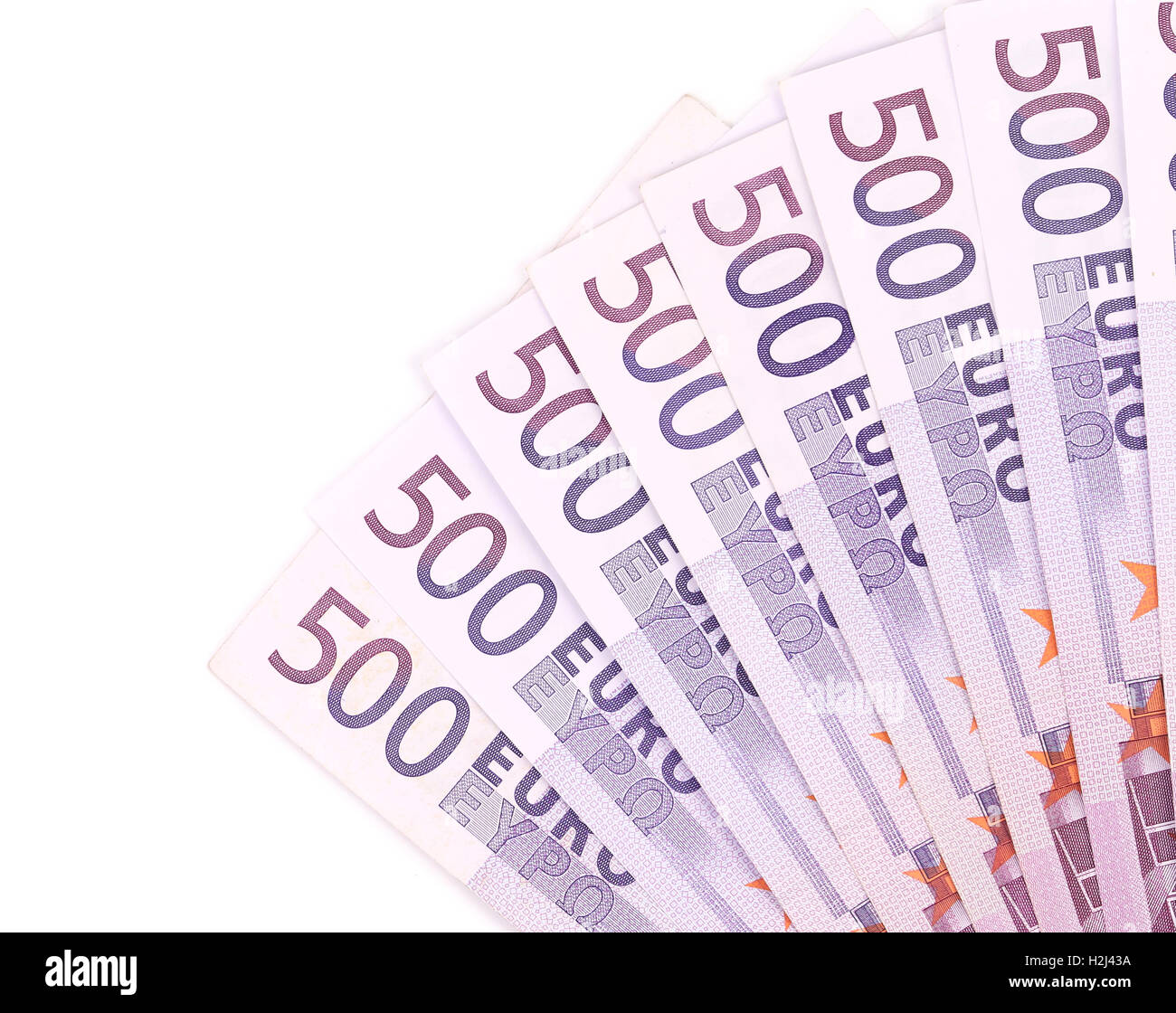 Five hundred euro notes aligned Stock Photo - Alamy