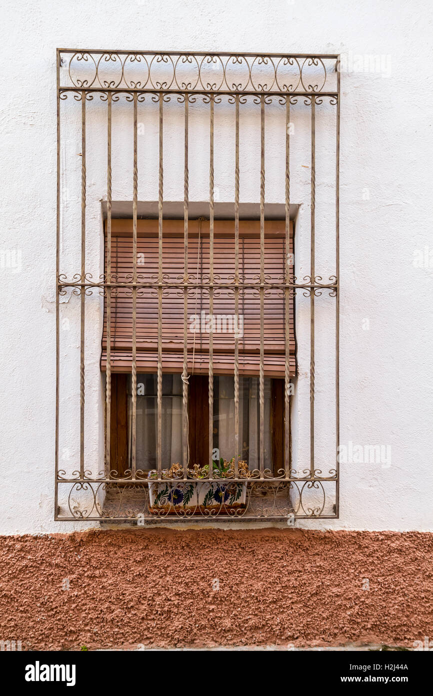 Close-up, Typical spanish window, white house Stock Photo - Alamy
