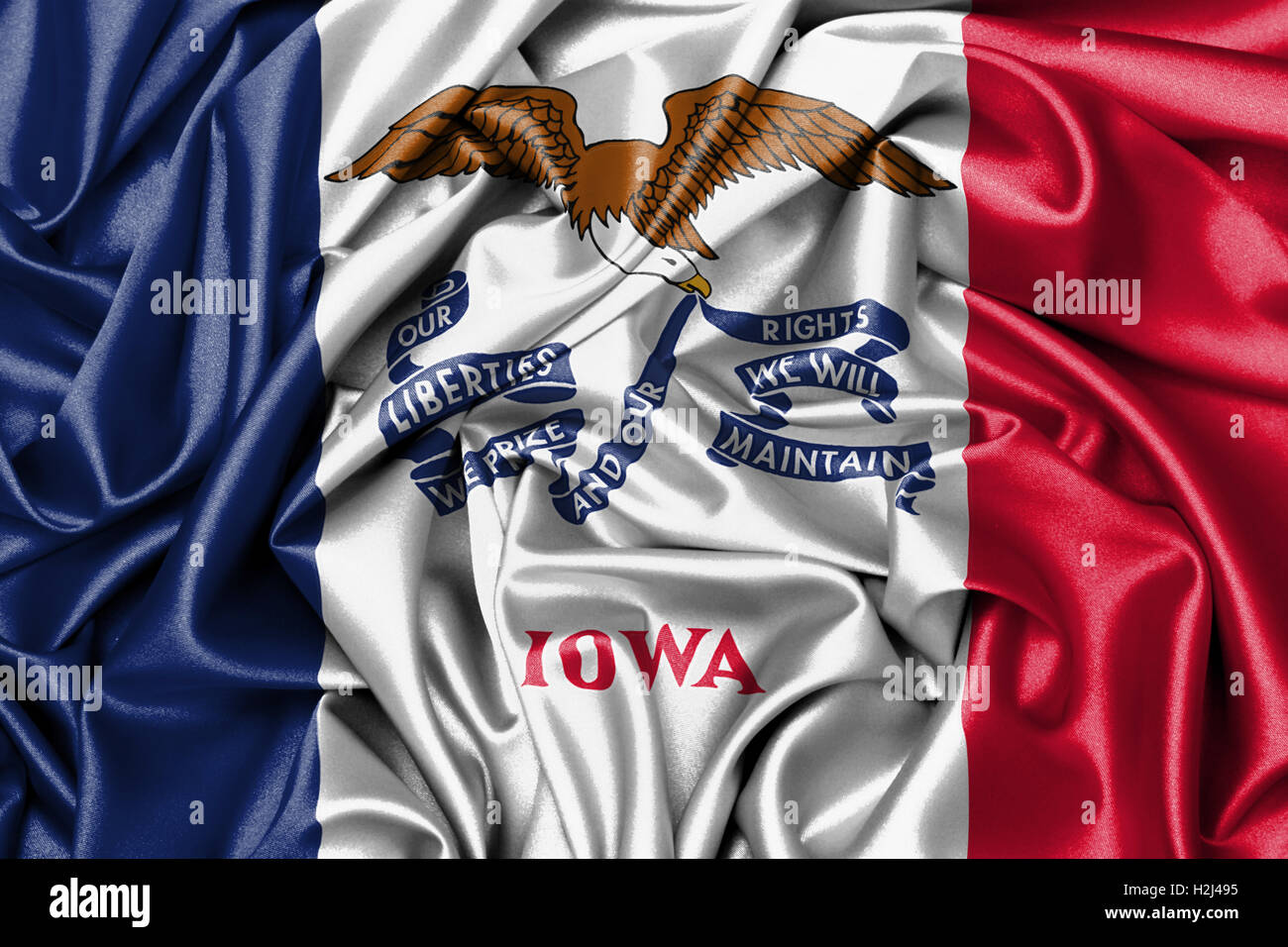 Satin flag, three dimensional render Stock Photo - Alamy