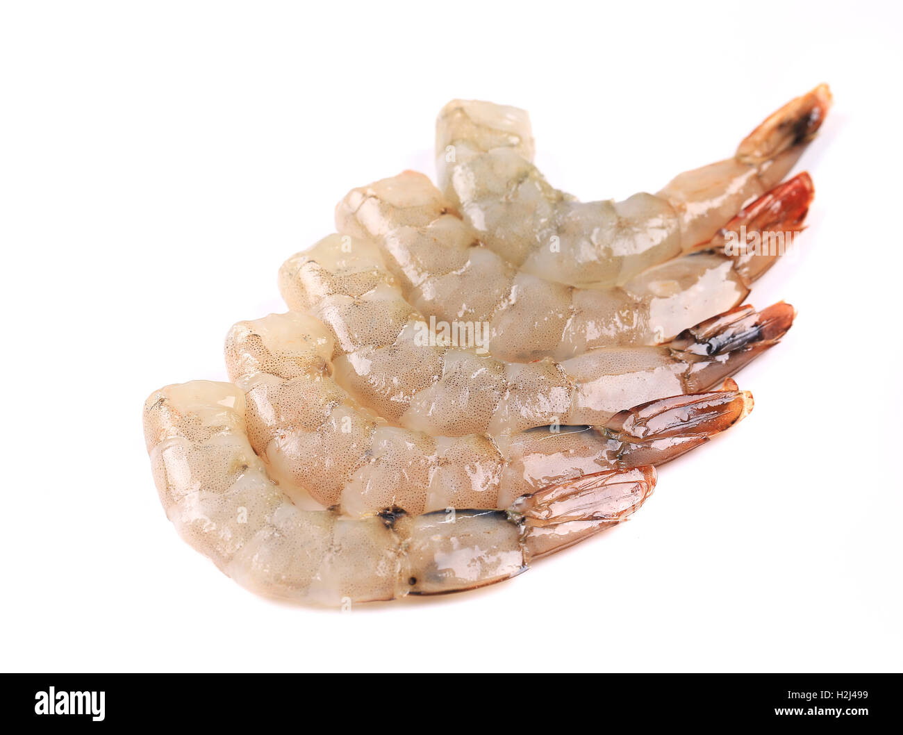 Peeled raw prawns Stock Photo - Alamy