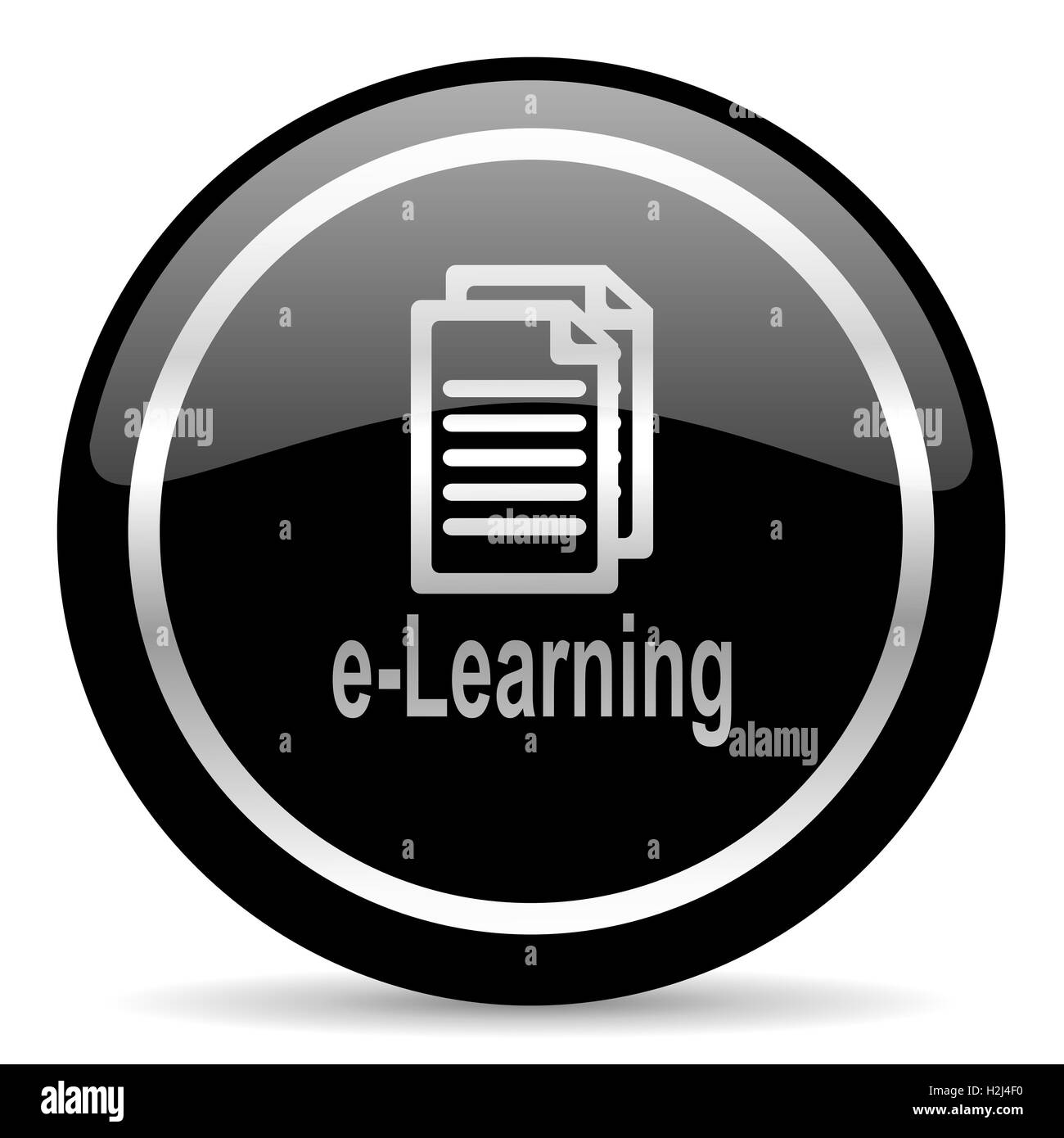 E learning icon Black and White Stock Photos & Images - Alamy