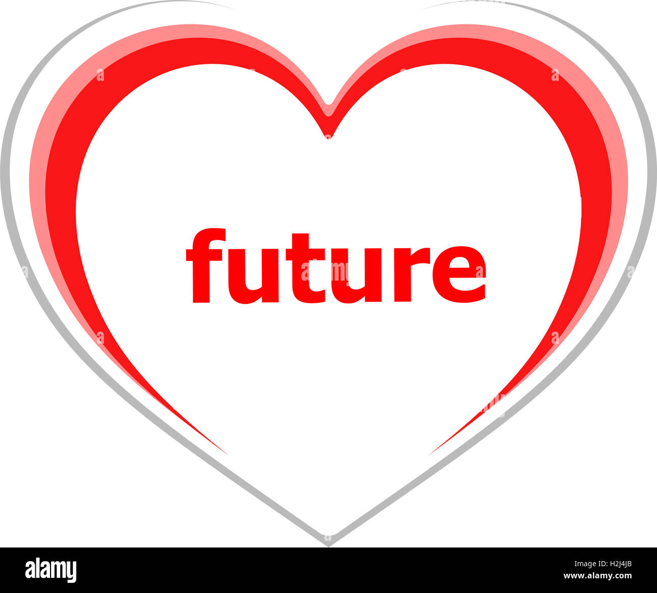marketing concept, future word on love heart Stock Photo - Alamy