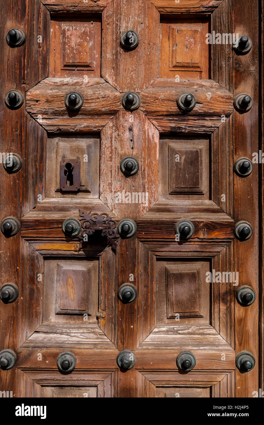 ancient wooden door Stock Photo - Alamy