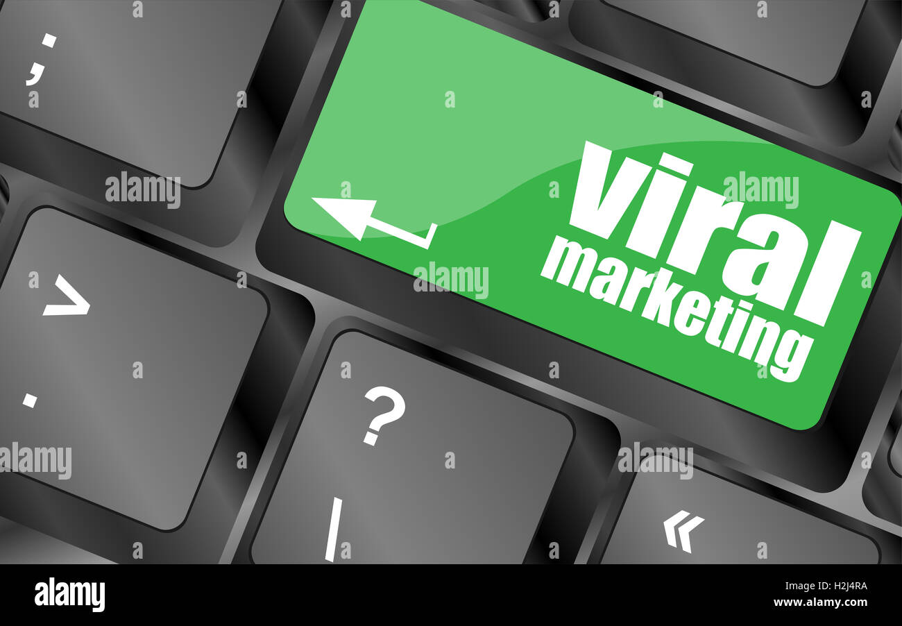 viral marketing word on computer keyboard key, raster Stock Photo - Alamy