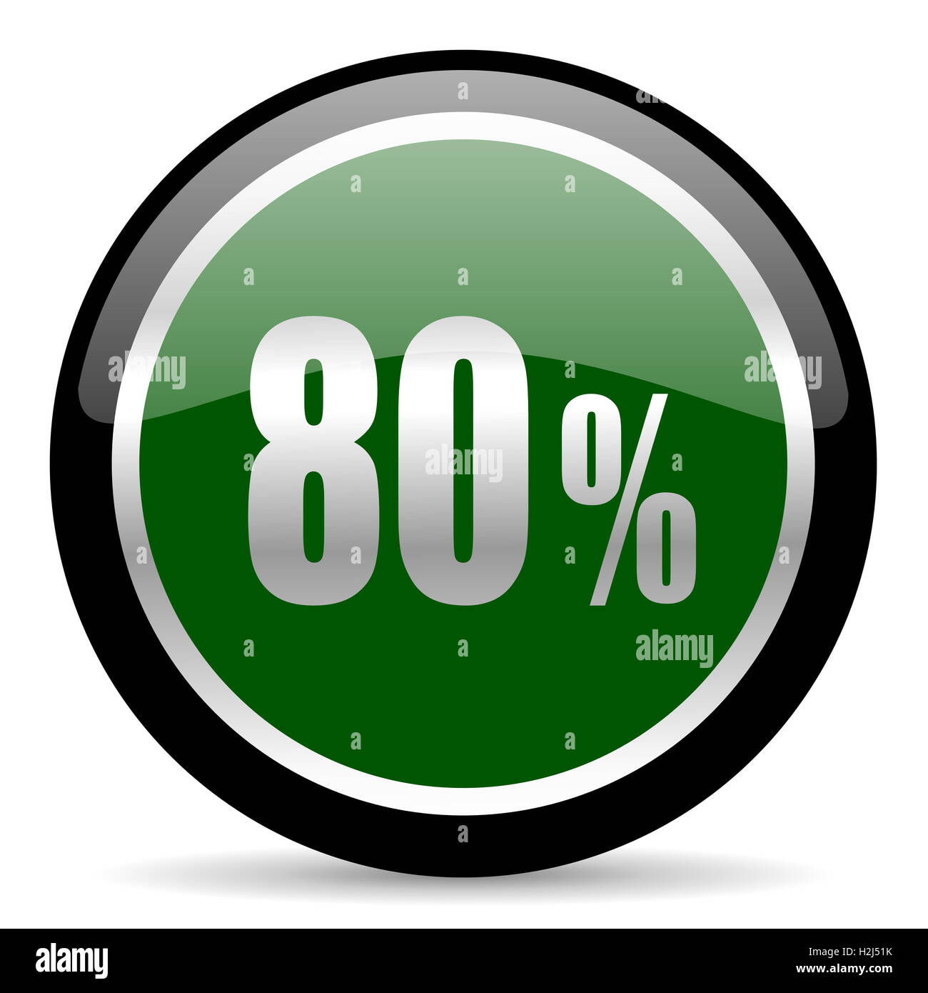 Number 80 percent icon Cut Out Stock Images & Pictures - Alamy