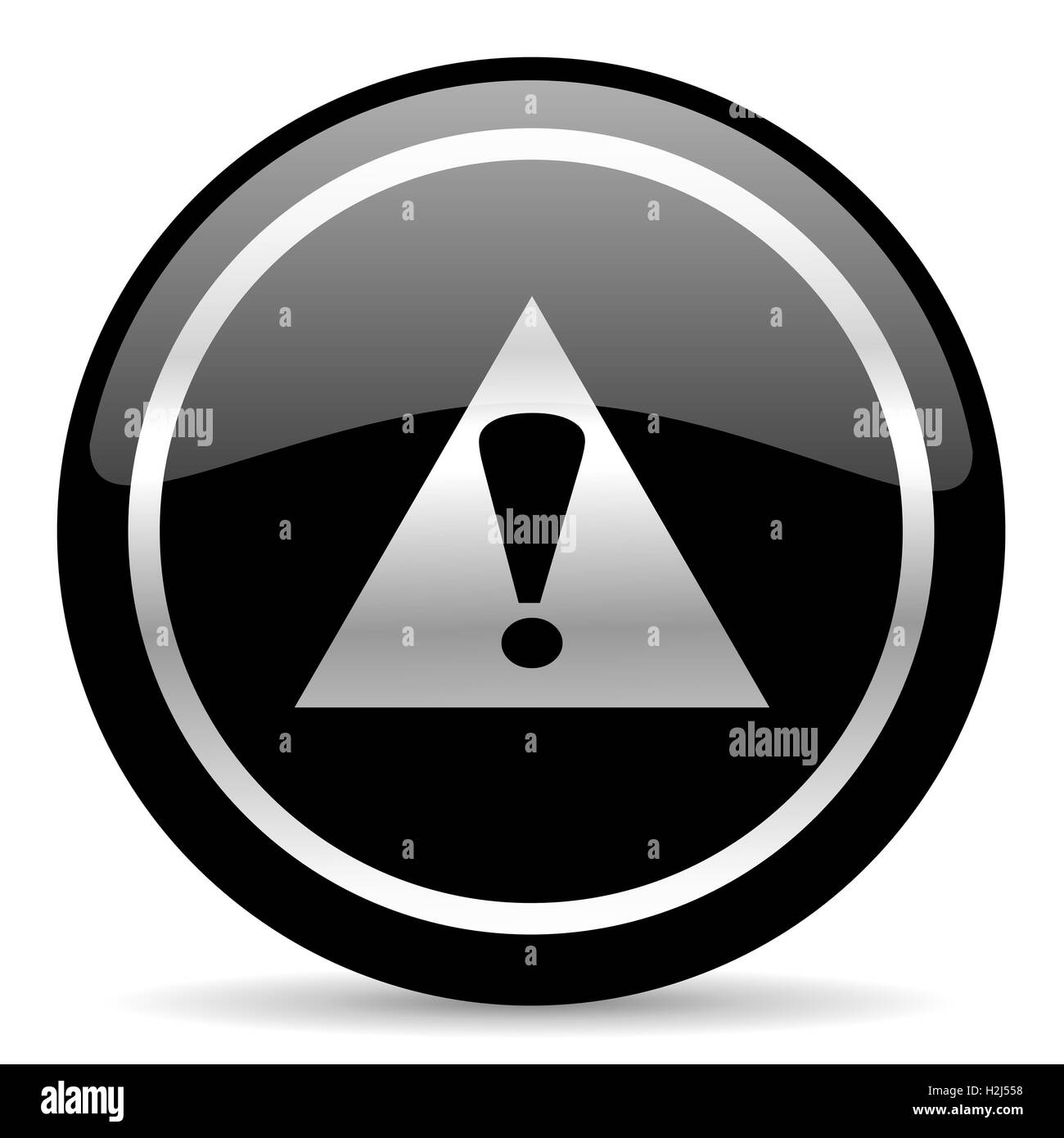 Exclamation and attention sign Black and White Stock Photos & Images ...
