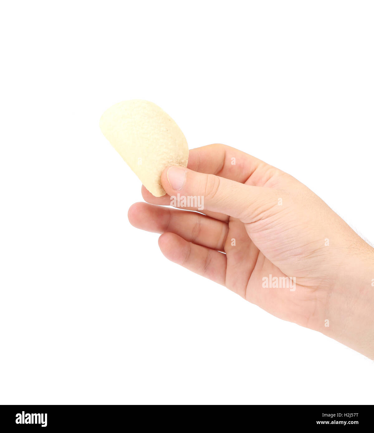 Hand holds potato chips Stock Photo - Alamy