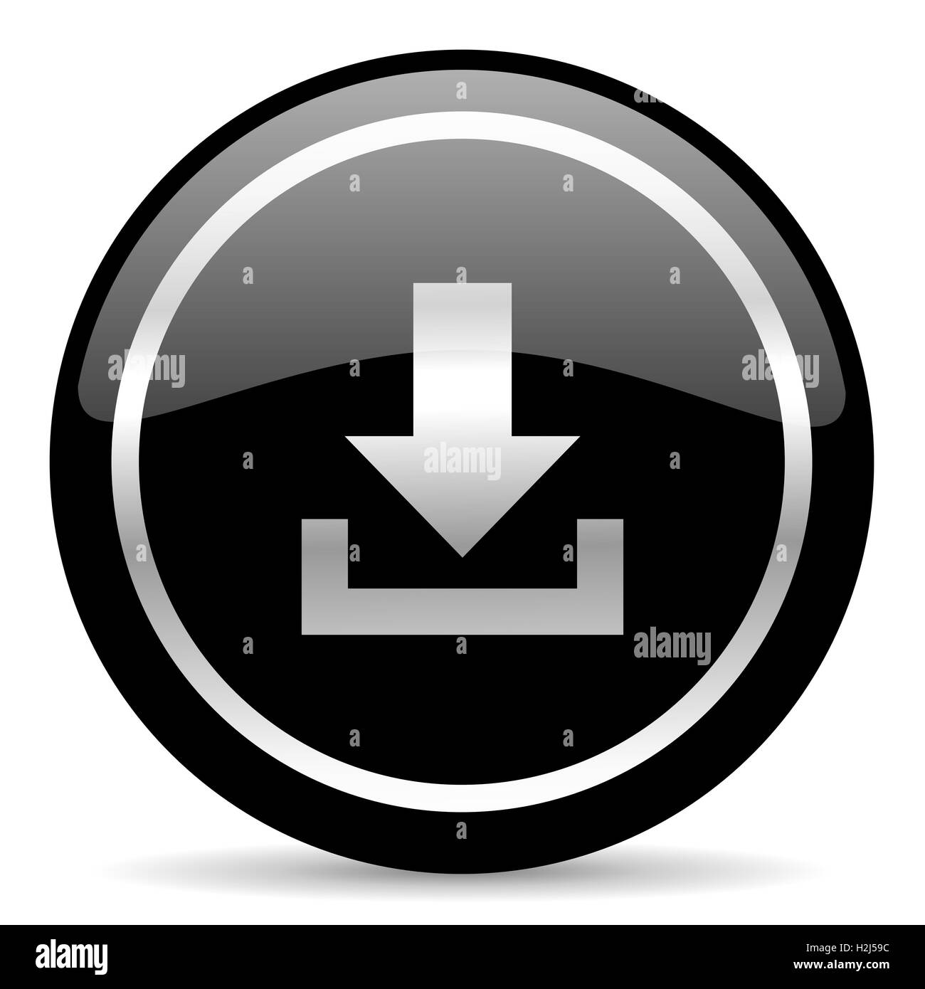 Download button arrow Black and White Stock Photos & Images - Alamy
