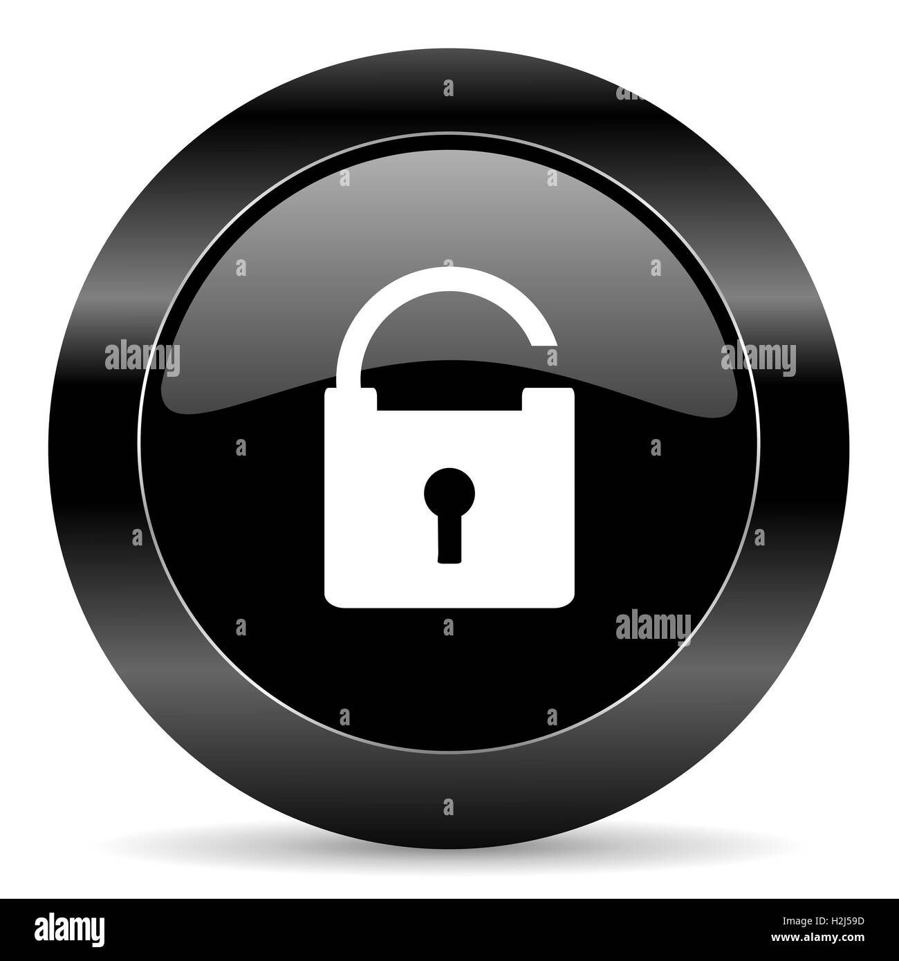Icon access padlock Black and White Stock Photos & Images - Alamy