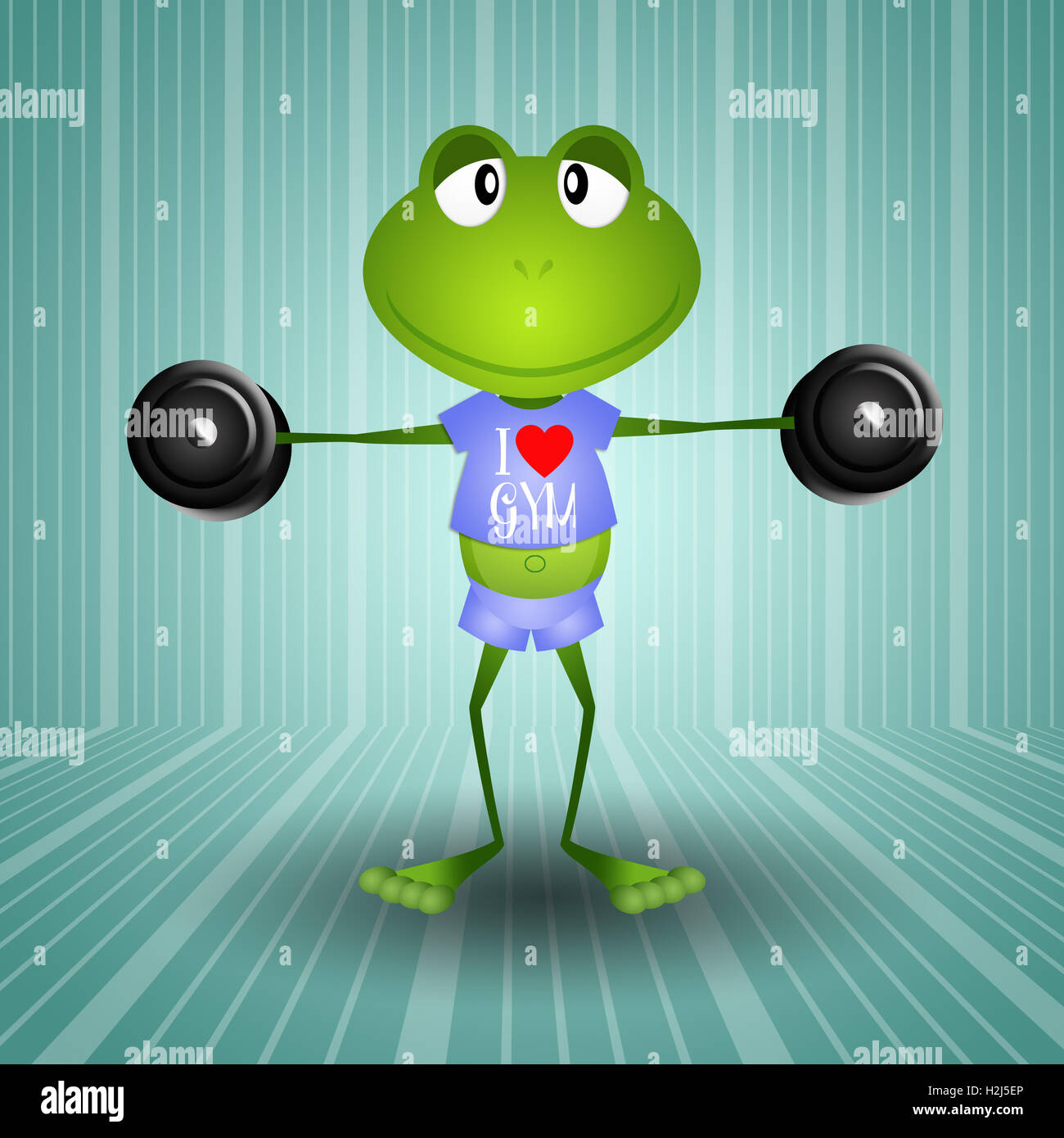 Frog weightlifting in the gym Stock Photo - Alamy