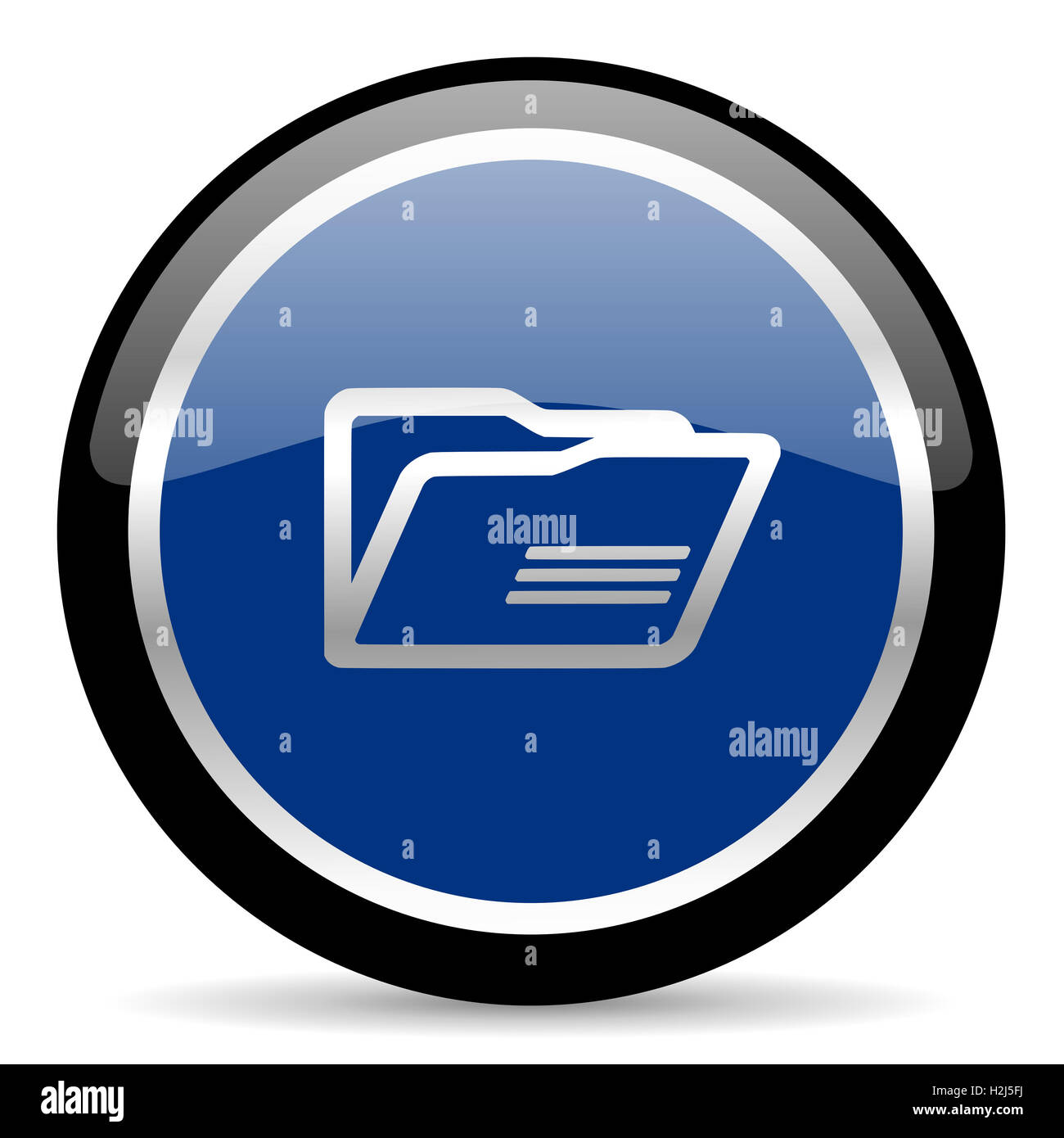 Blue sign folder symbol icon hi-res stock photography and images - Alamy