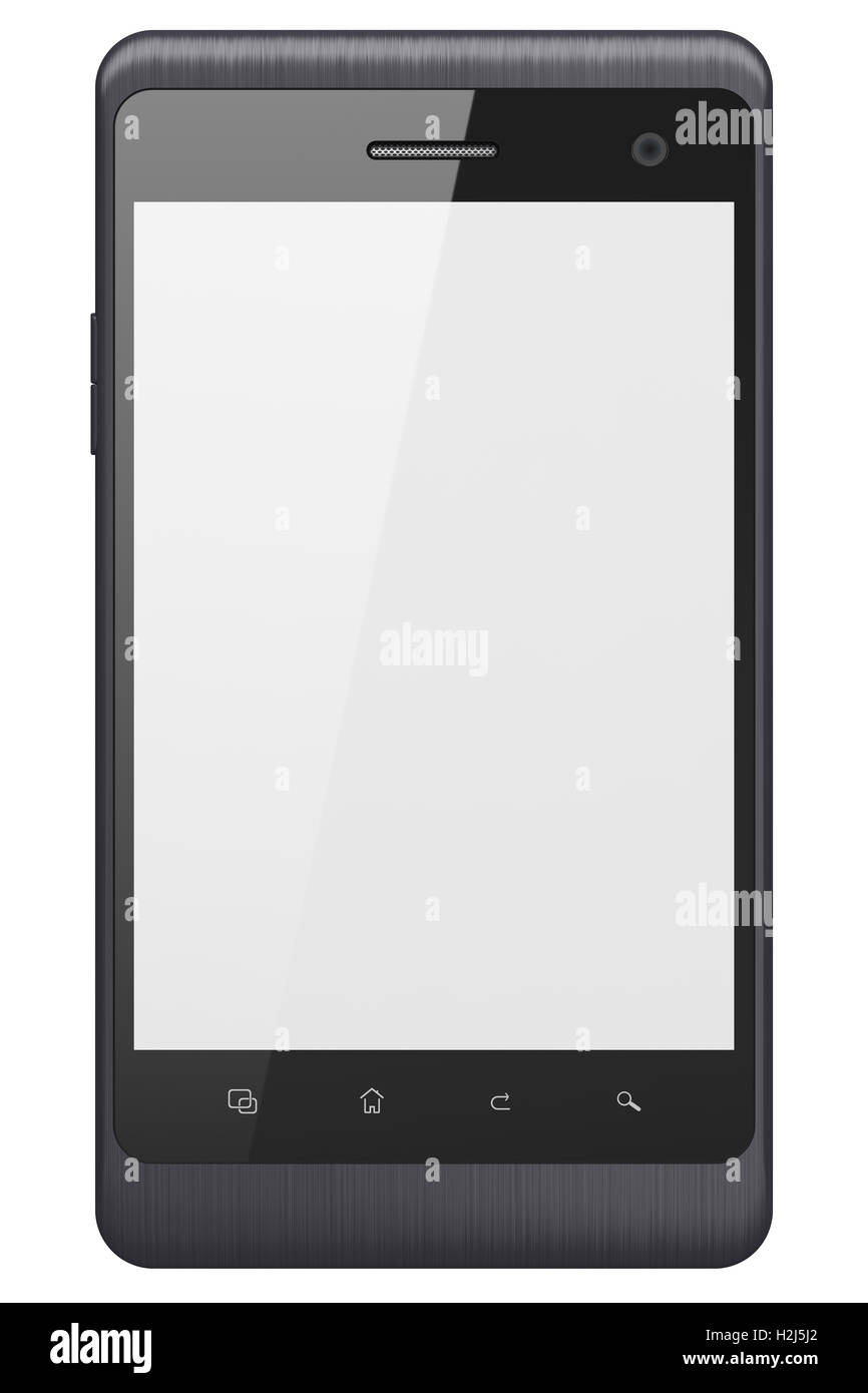 Beautiful smartphone on white background. Generic mobile smart phone ...