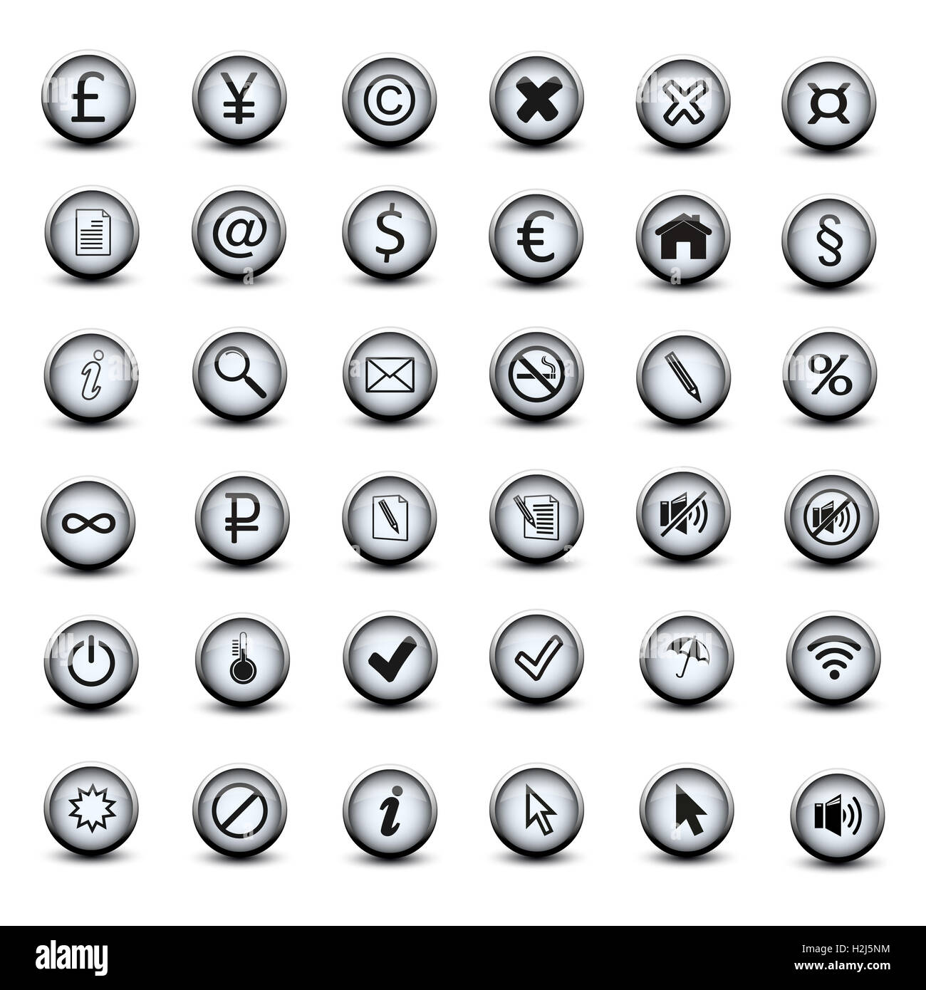 set of icon buttons Stock Photo - Alamy