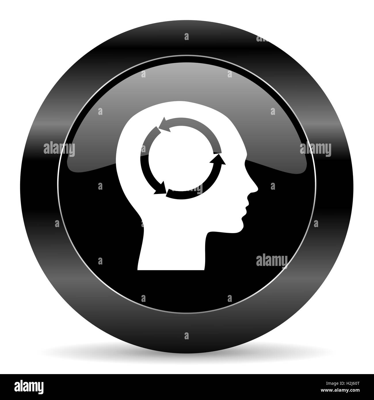Mind icon Black and White Stock Photos & Images - Alamy