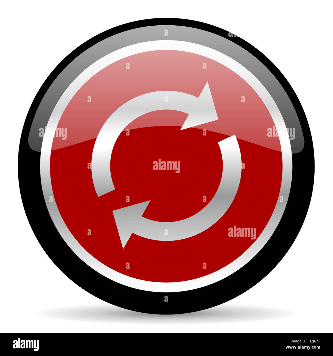 Black arrow sign reload Cut Out Stock Images & Pictures - Alamy