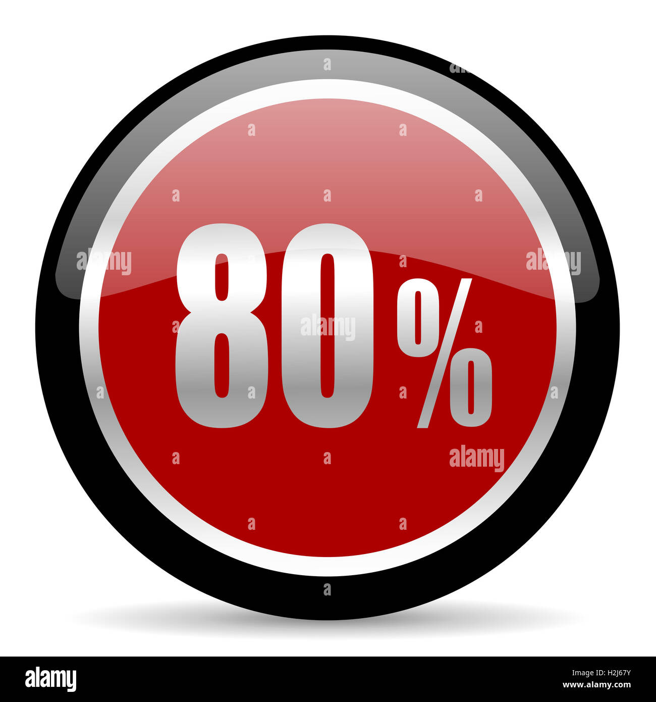 80 percent icon Stock Photo - Alamy