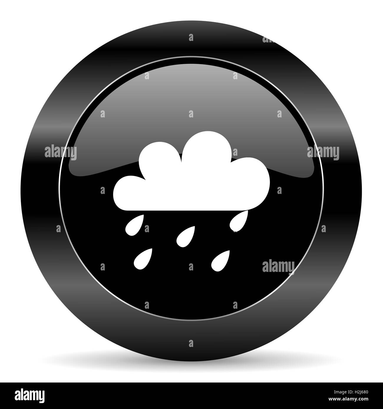 Rain cloud symbol Black and White Stock Photos & Images - Alamy