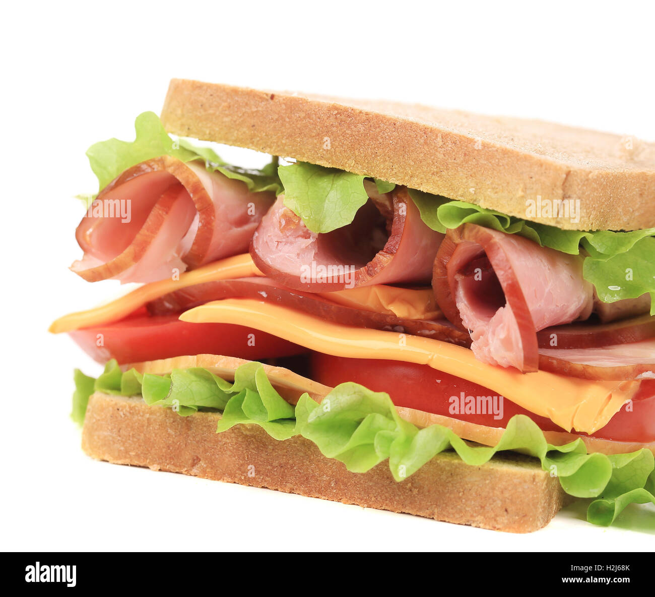 Toast sandwich with ham Stock Photo - Alamy